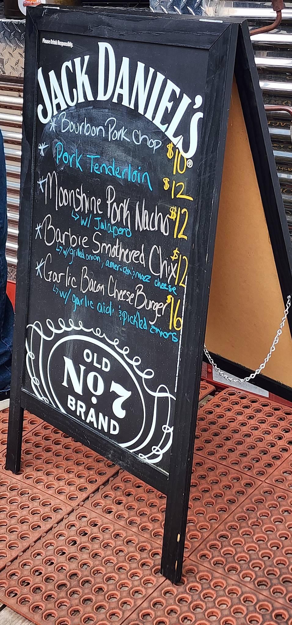 Carta del pub y bar Psycho Silo Saloon, Estados Unidos