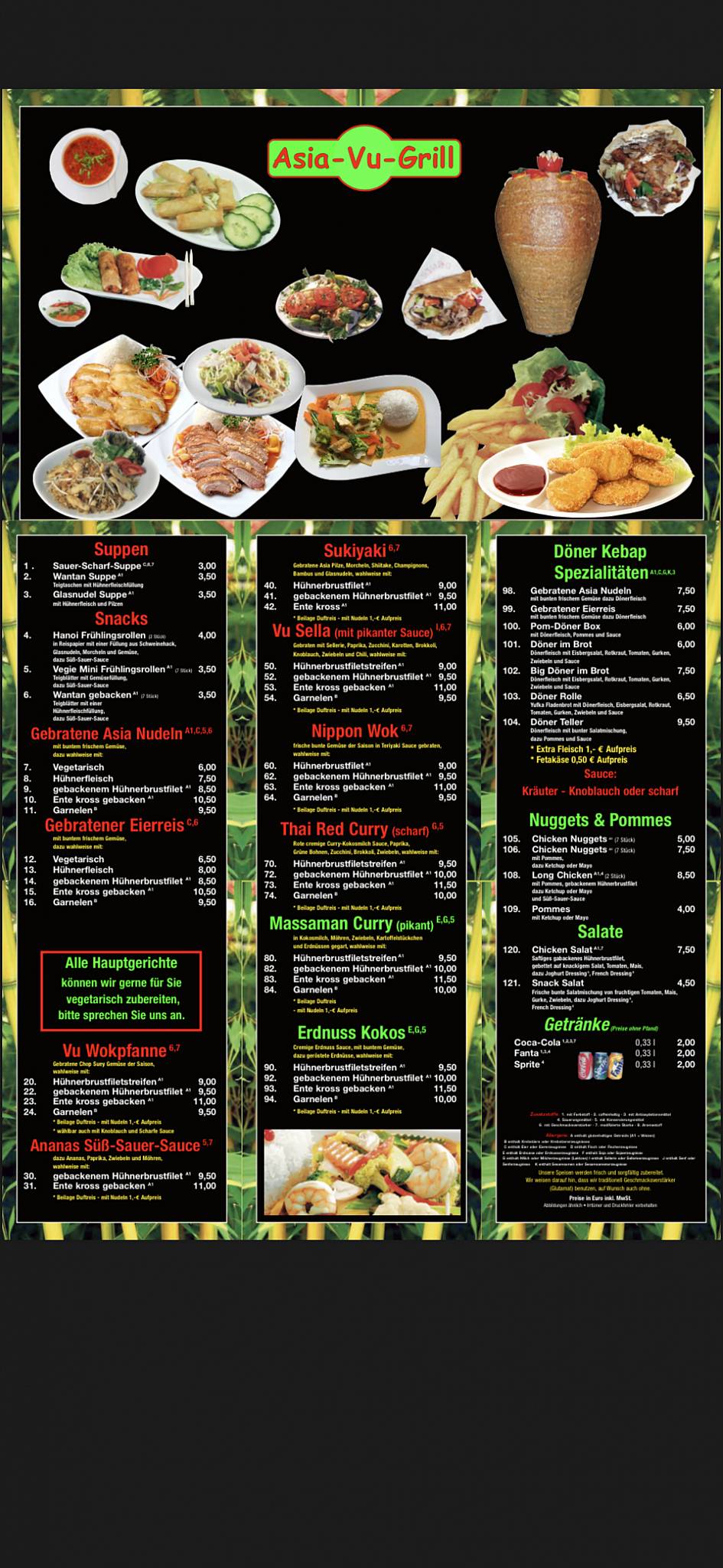 Menu at Asia - Mr.Vu - Grill pub & bar, Arneburg