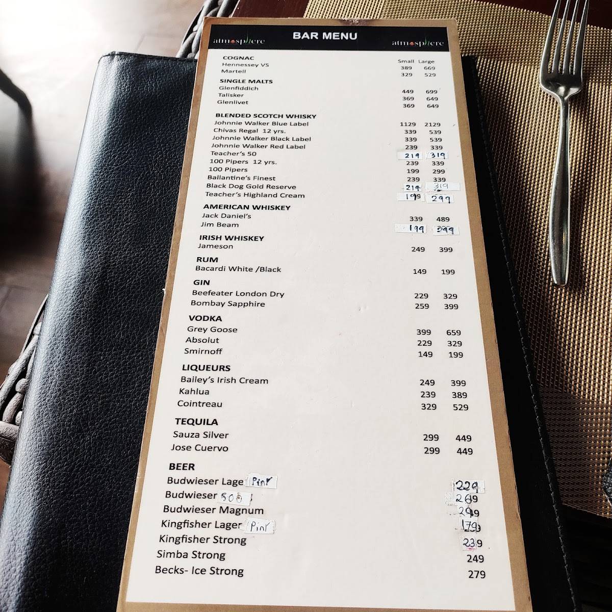 Menu at Atmosphere, Dibrugarh, RANGHAR PLAZA