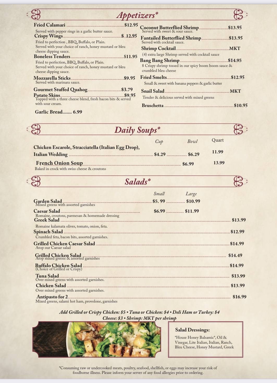 Menu at Cherry Hill Grille pub & bar, Johnston