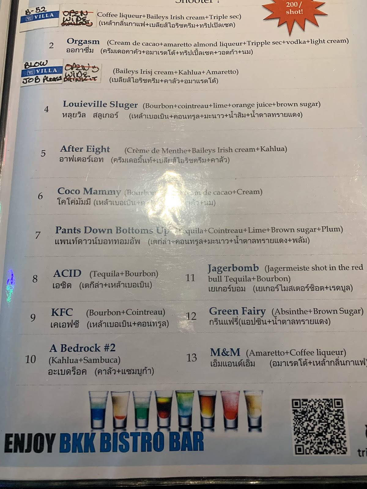 Menu at Enjoy Bkk bistro & bar, Bangkok, 2 4 Ban Baep Alley