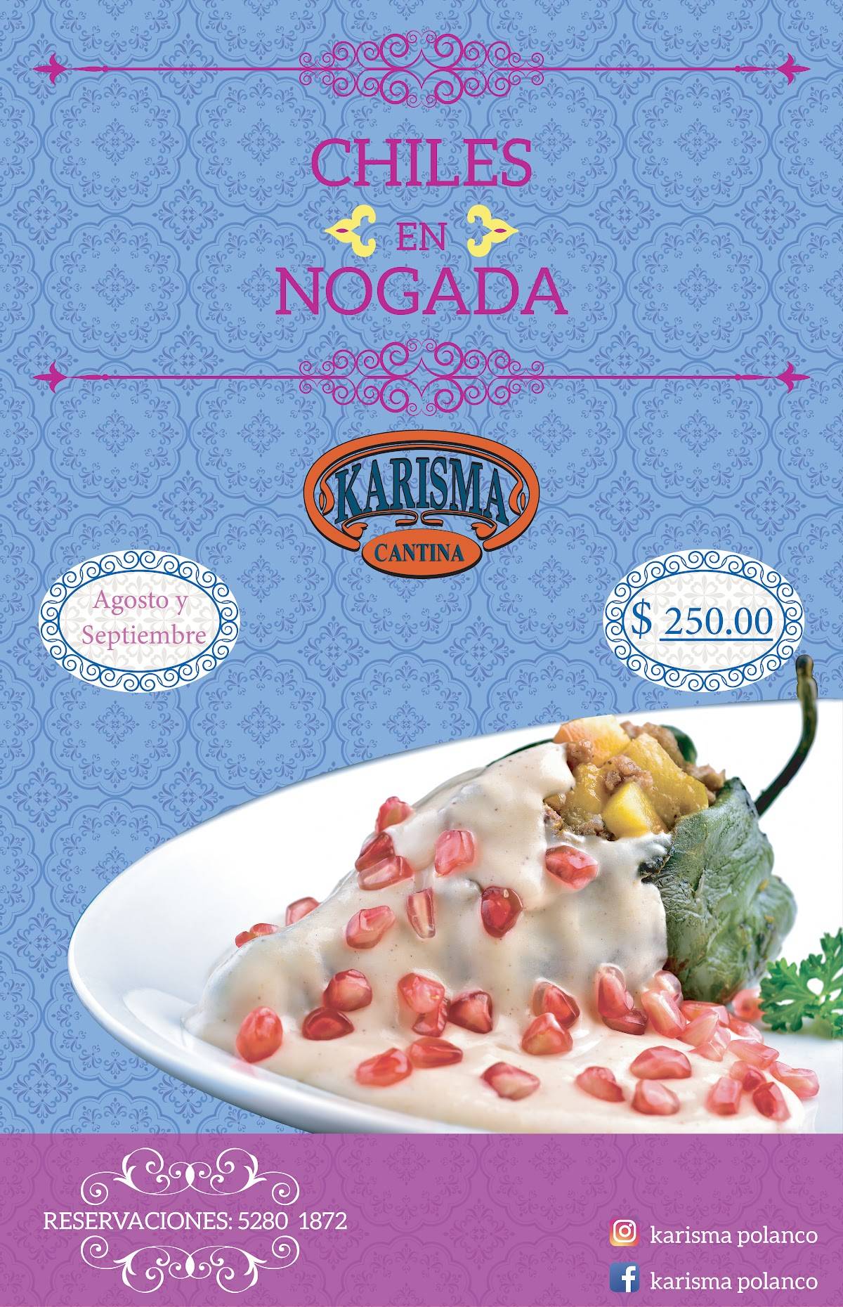 Menu at Karisma pub & bar, Ciudad López Mateos, Campos Elíseos 219