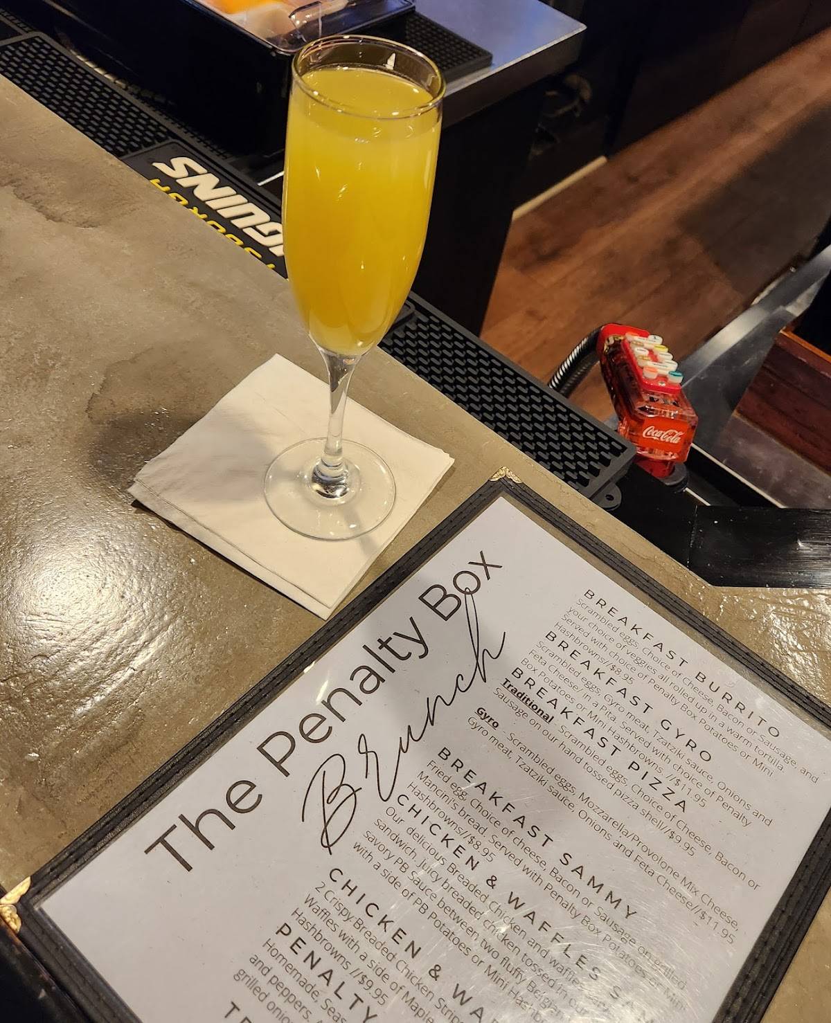 Menu at Penalty Box pub & bar, Economy, Freedom Crider Rd