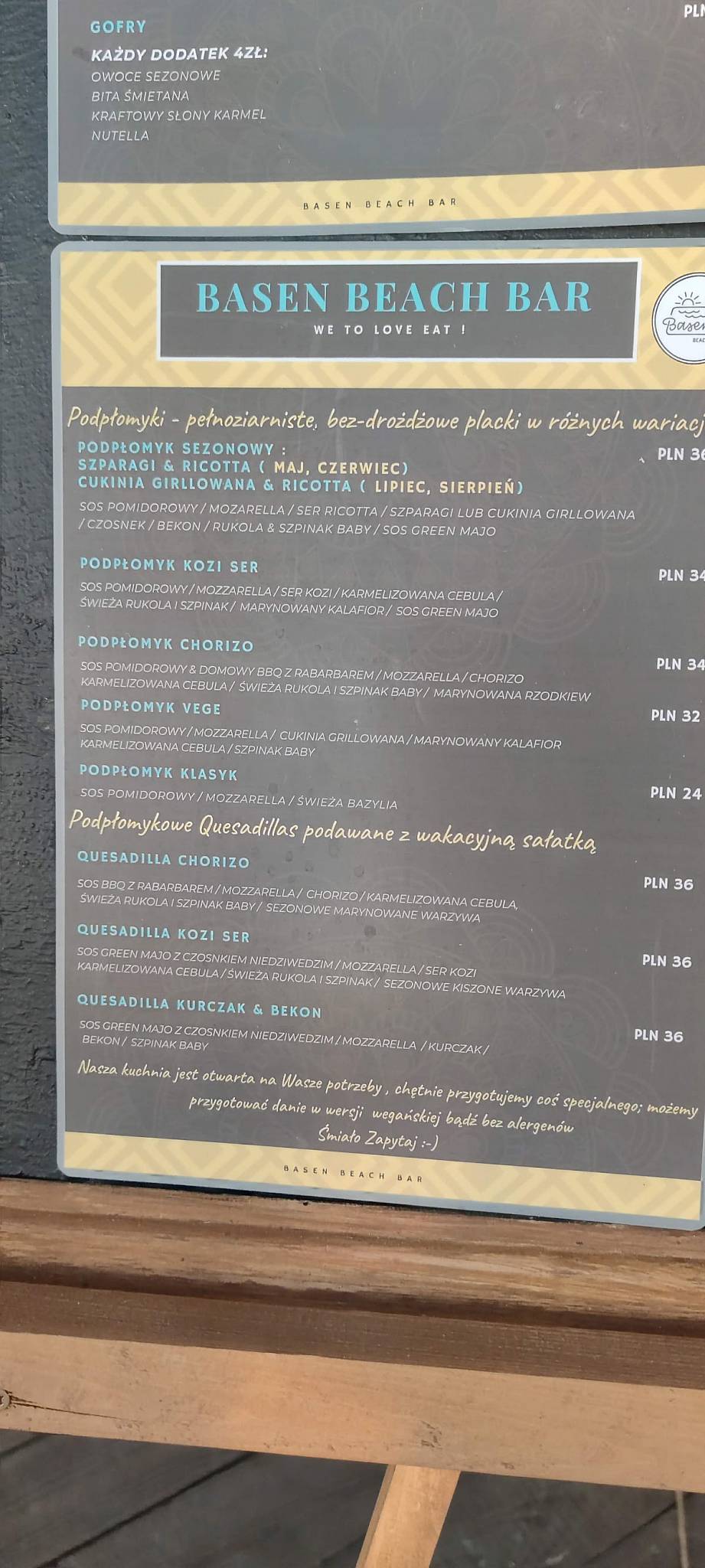Carta de Pool Beach Bar, Wroclaw (Breslavia)
