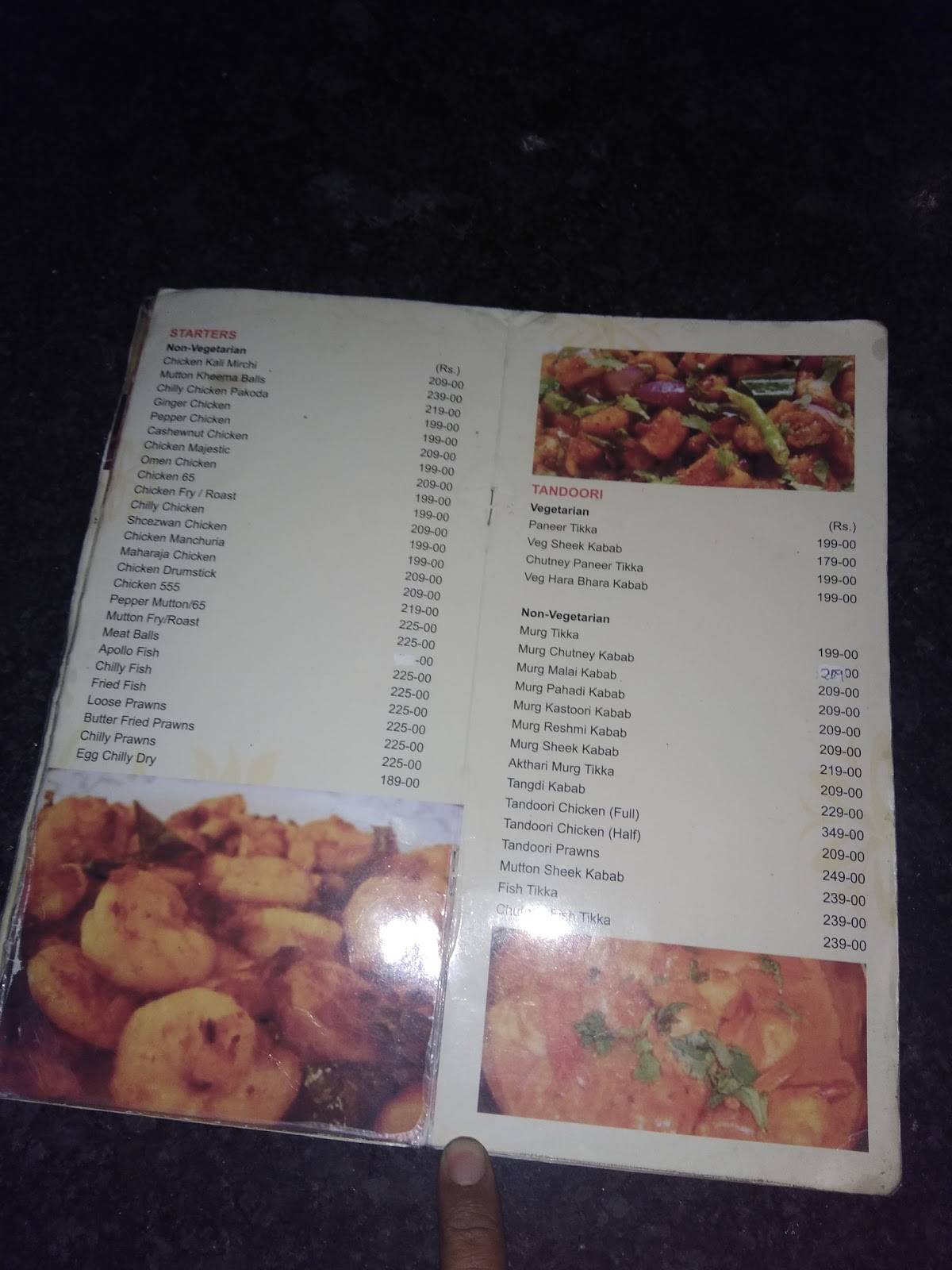 Menu at Suraj Restaurant and Bar, Hyderabad, Gachibowli Cross Roads