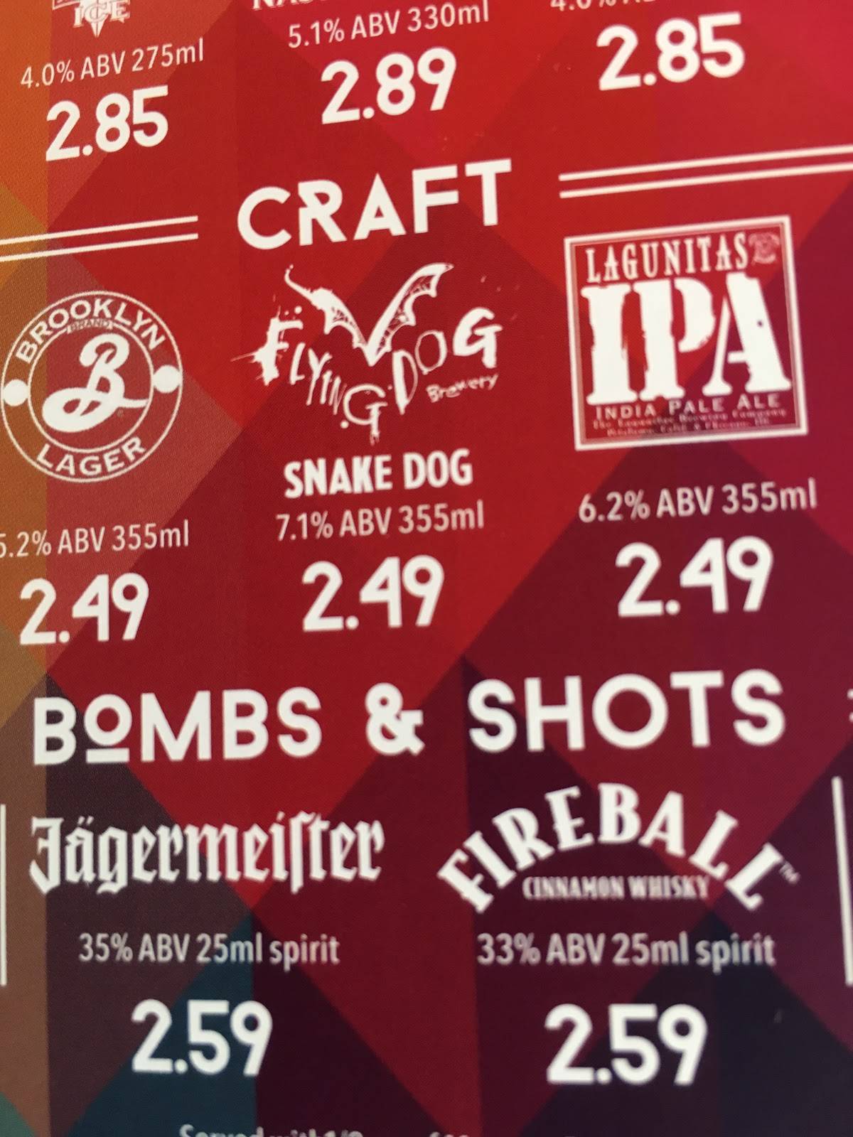 Menu at The Archibald Simpson - JD Wetherspoon pub & bar, Aberdeen, 5 ...