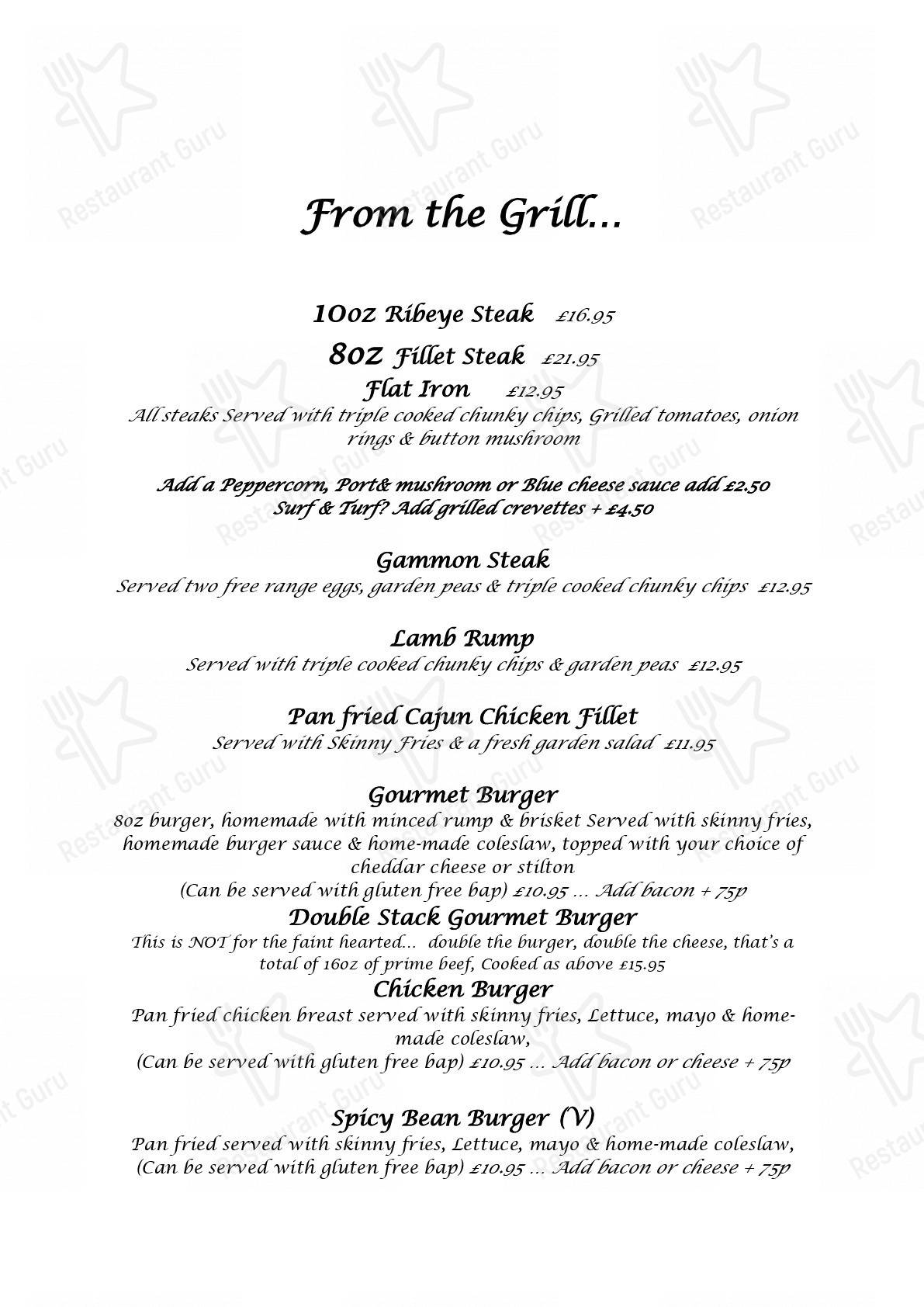 Menu at The Boathouse Bar and Grill, Sudbury