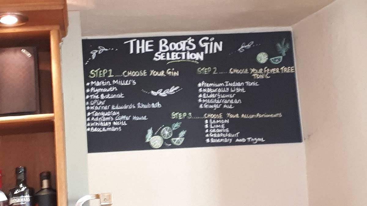 Menu at The Boot Inn restaurant, Leighton Buzzard, 51 High Rd
