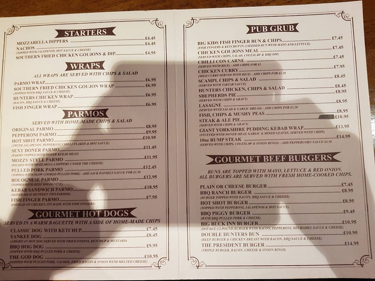 Menu at The Buck Inn Sadberge pub & bar, Darlington