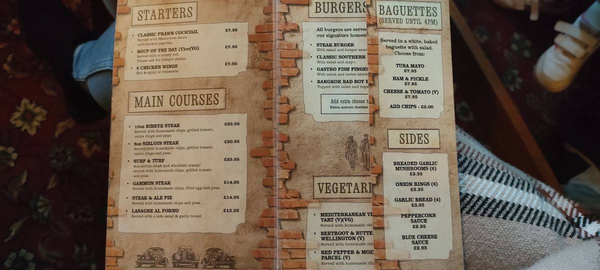 Menu at The Gate Inn pub & bar, Atherstone