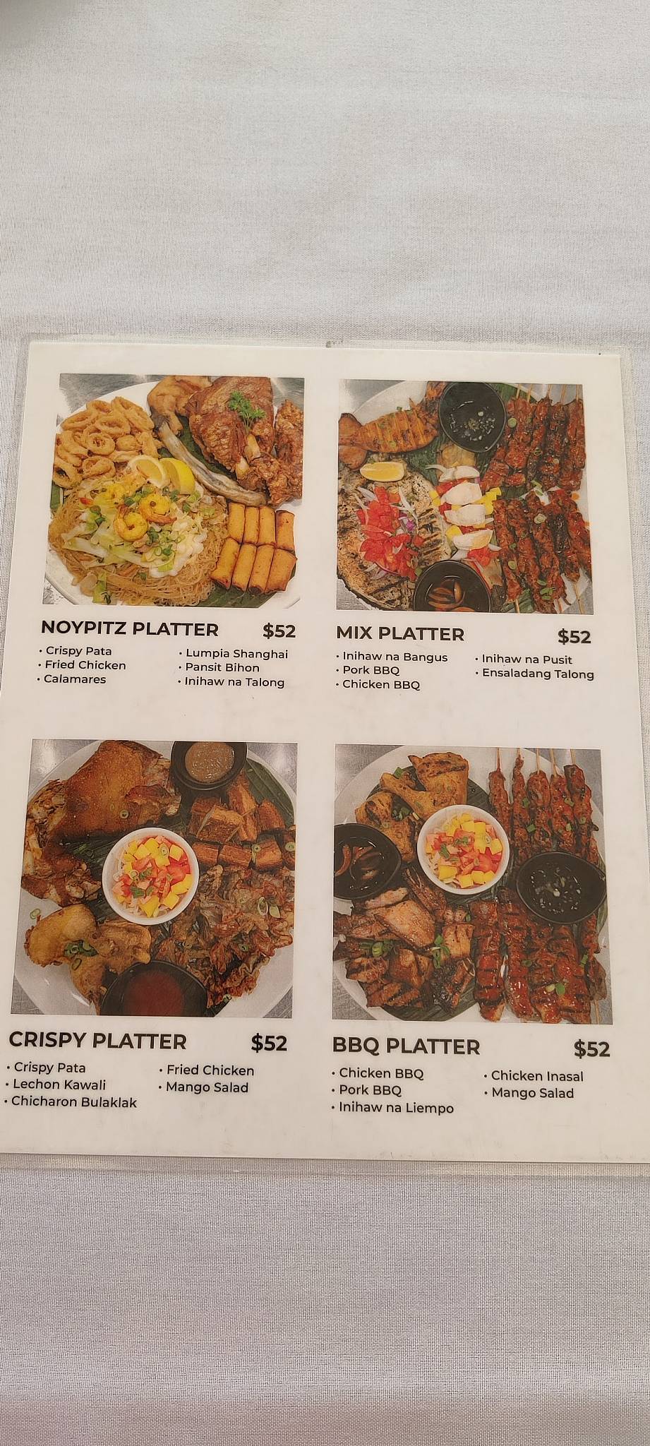 Menu at The Noypitz Bar & Grill, Cerritos