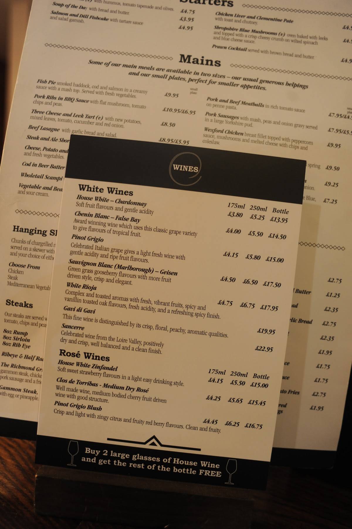 Menu at The Richmond pub & bar, Southport, 234 Scarisbrick New Rd