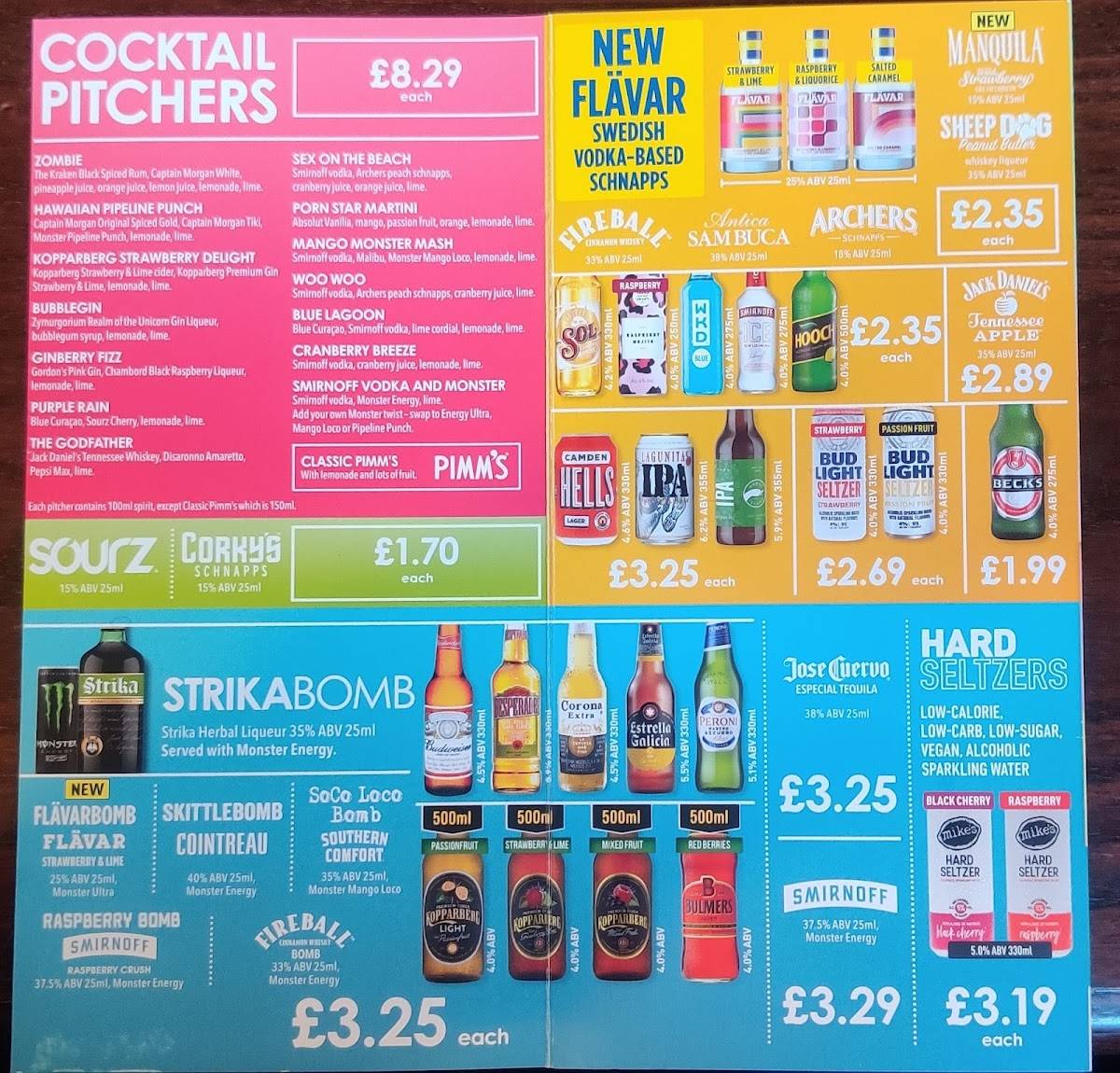 Menu at The Standing Order - JD Wetherspoon pub & bar, Edinburgh, 62-66 ...