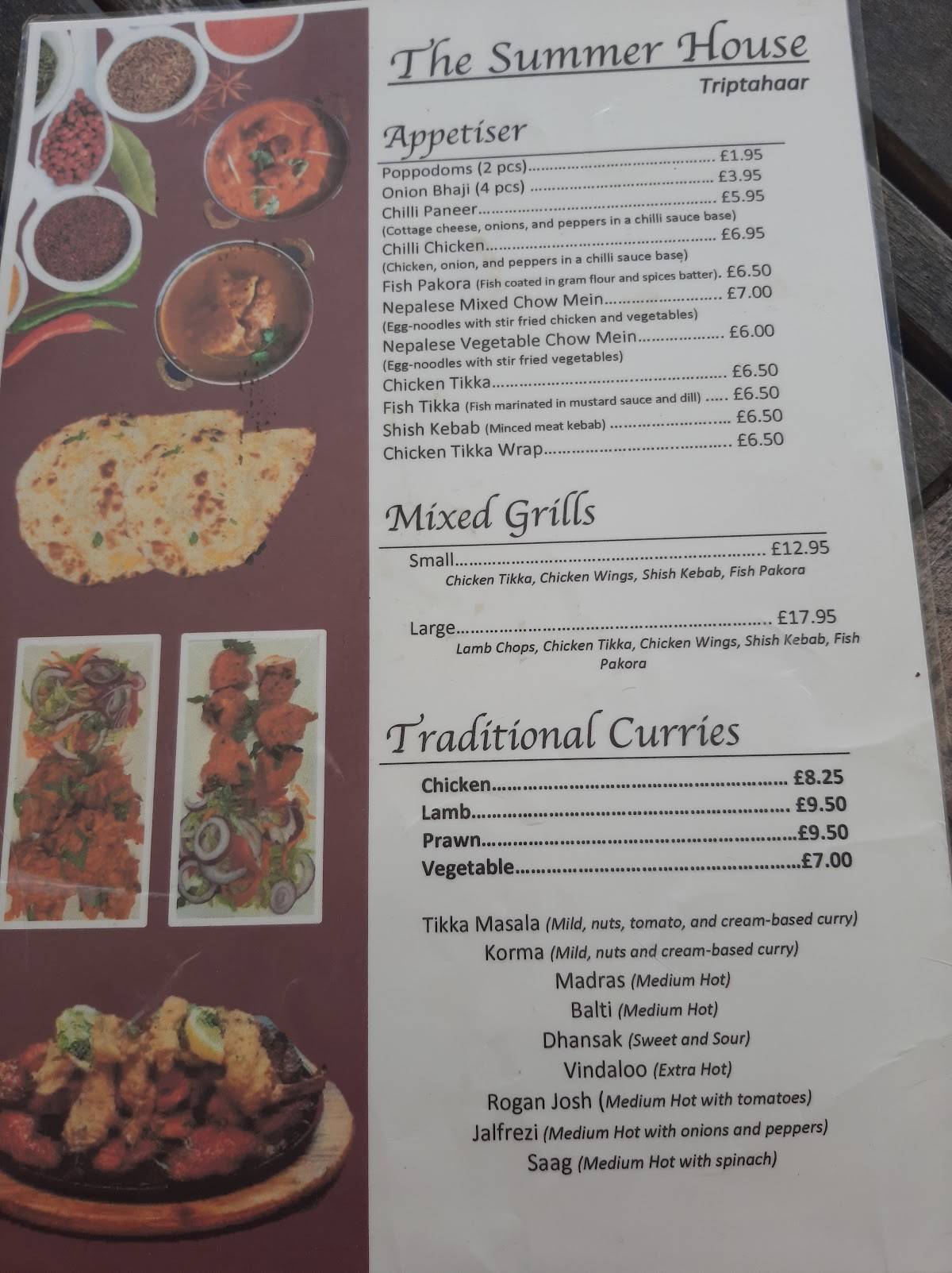 Menu at The Summer House pub & bar, Wolverhampton, 290 New Hampton Rd W