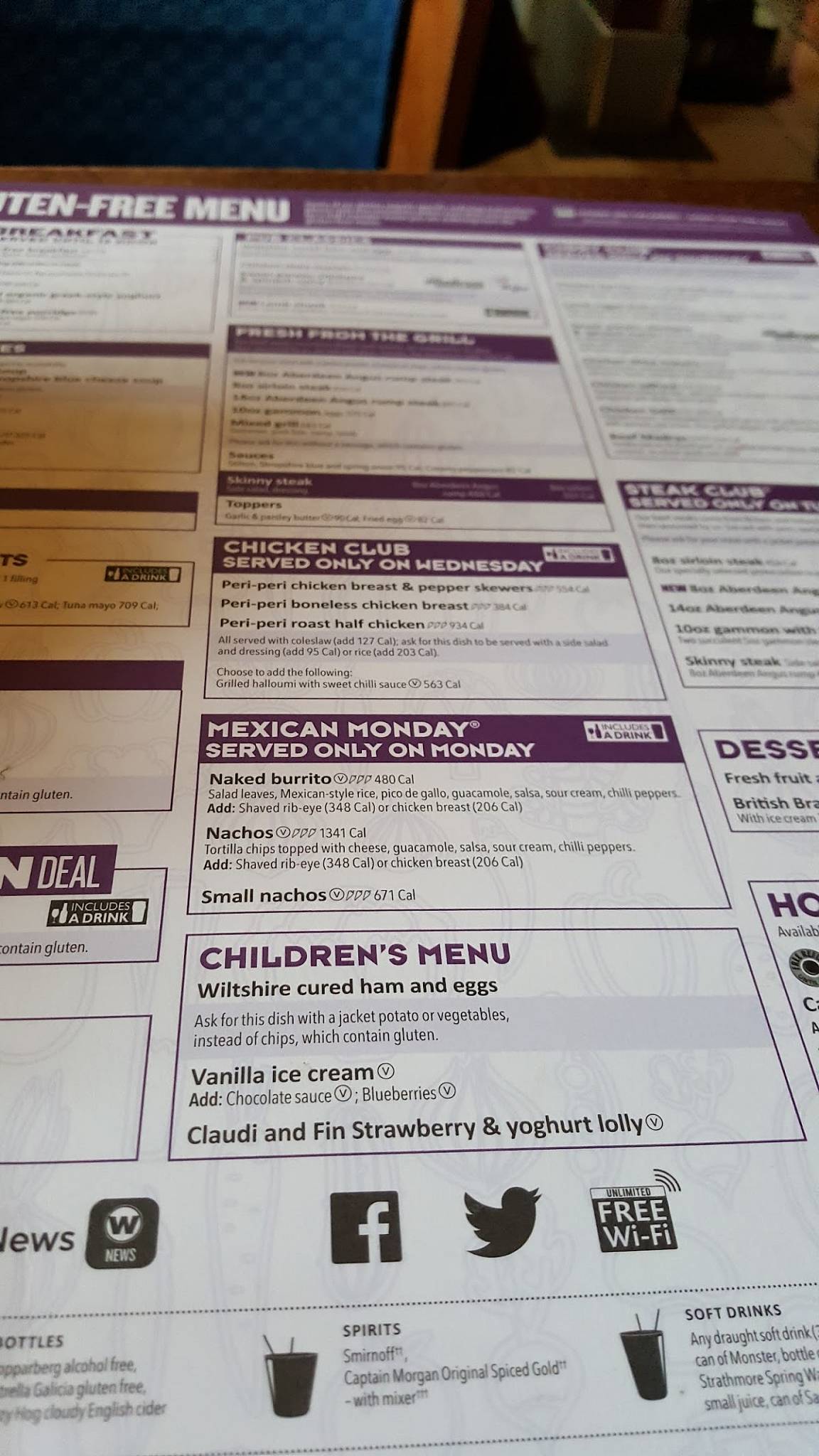 Menu at The Three John Scotts - JD Wetherspoon pub & bar, Hull