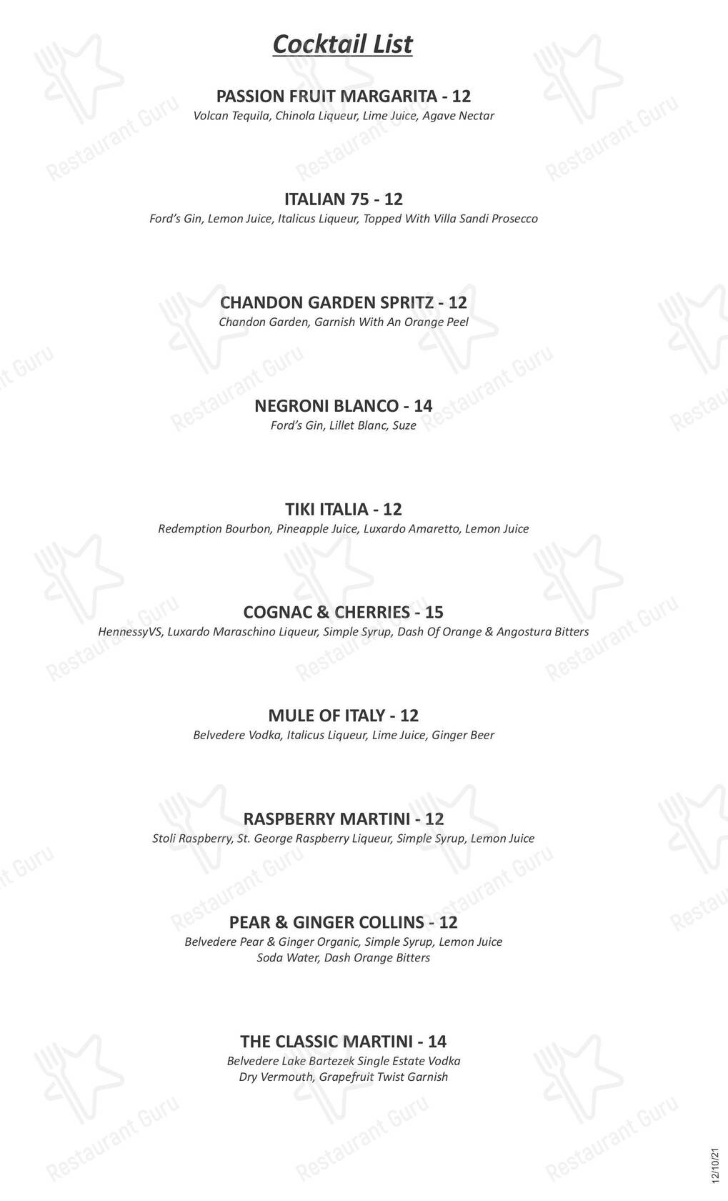 Menu at Woodcroft Steakhouse & Seafood, Nutley