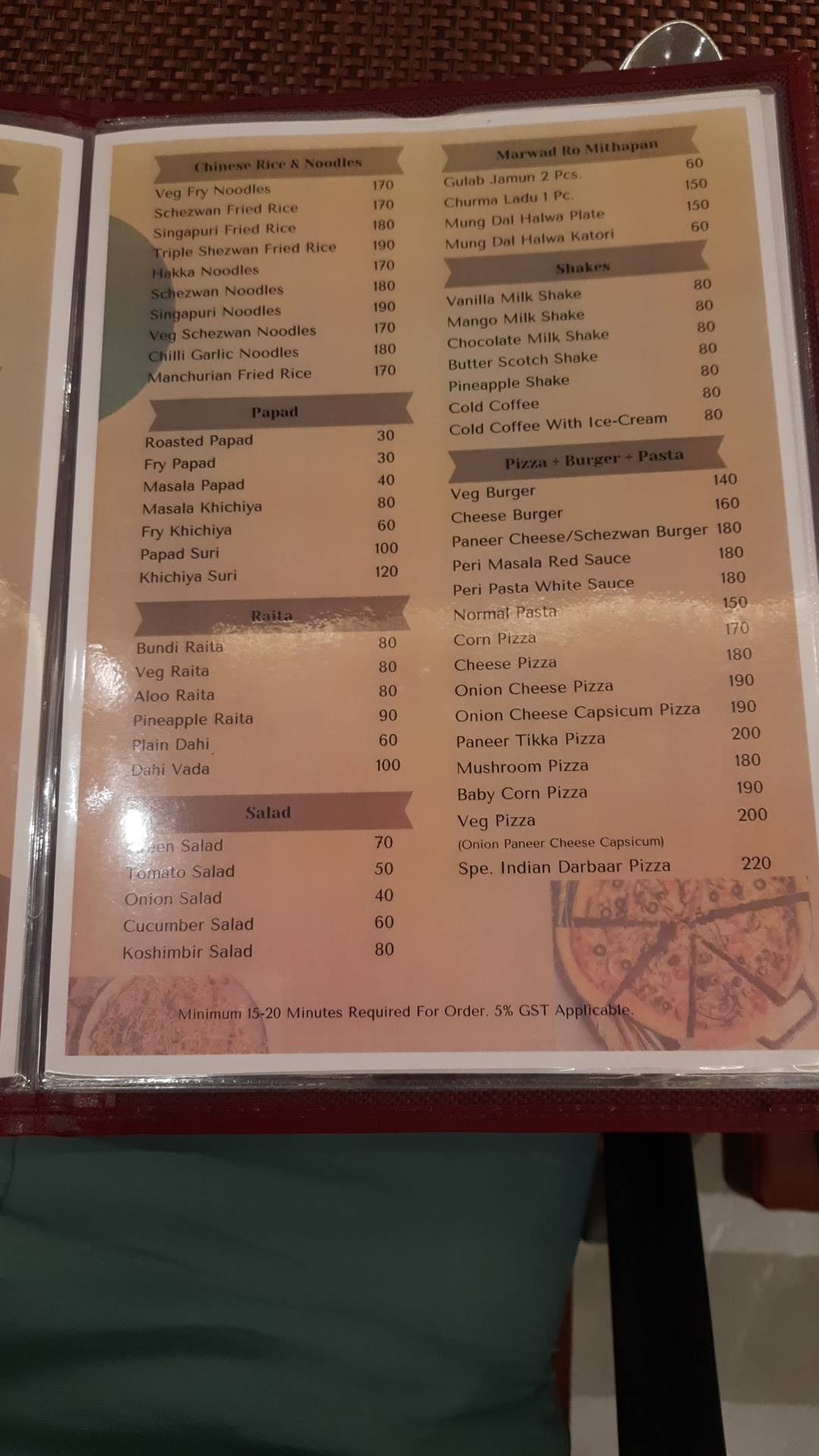 Menu at Indian Darbaar Pure Veg, Pune