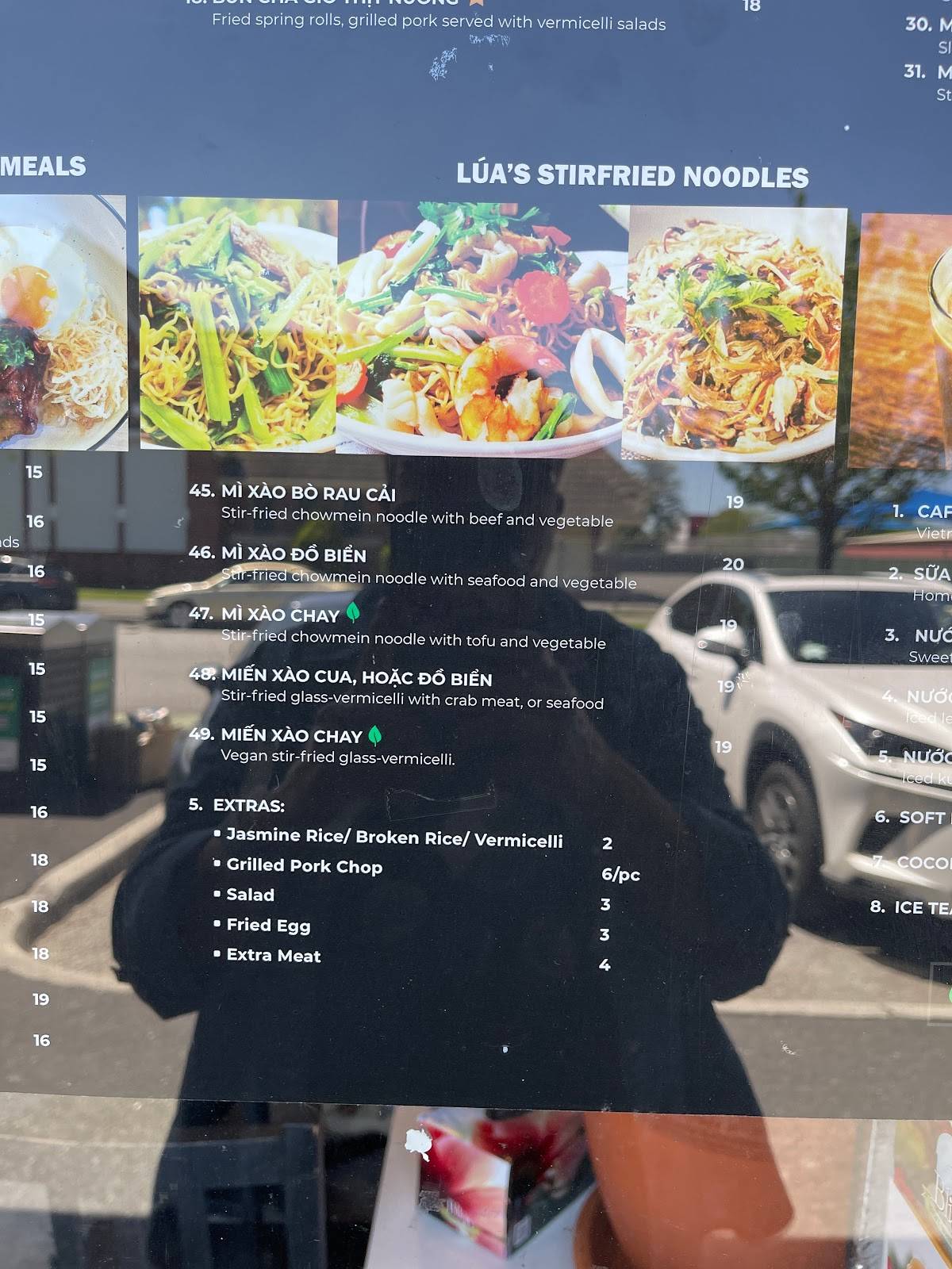Menu at Quan Lua restaurant, Springvale