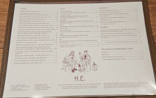 Menu at Quarters restaurant, Coldstream