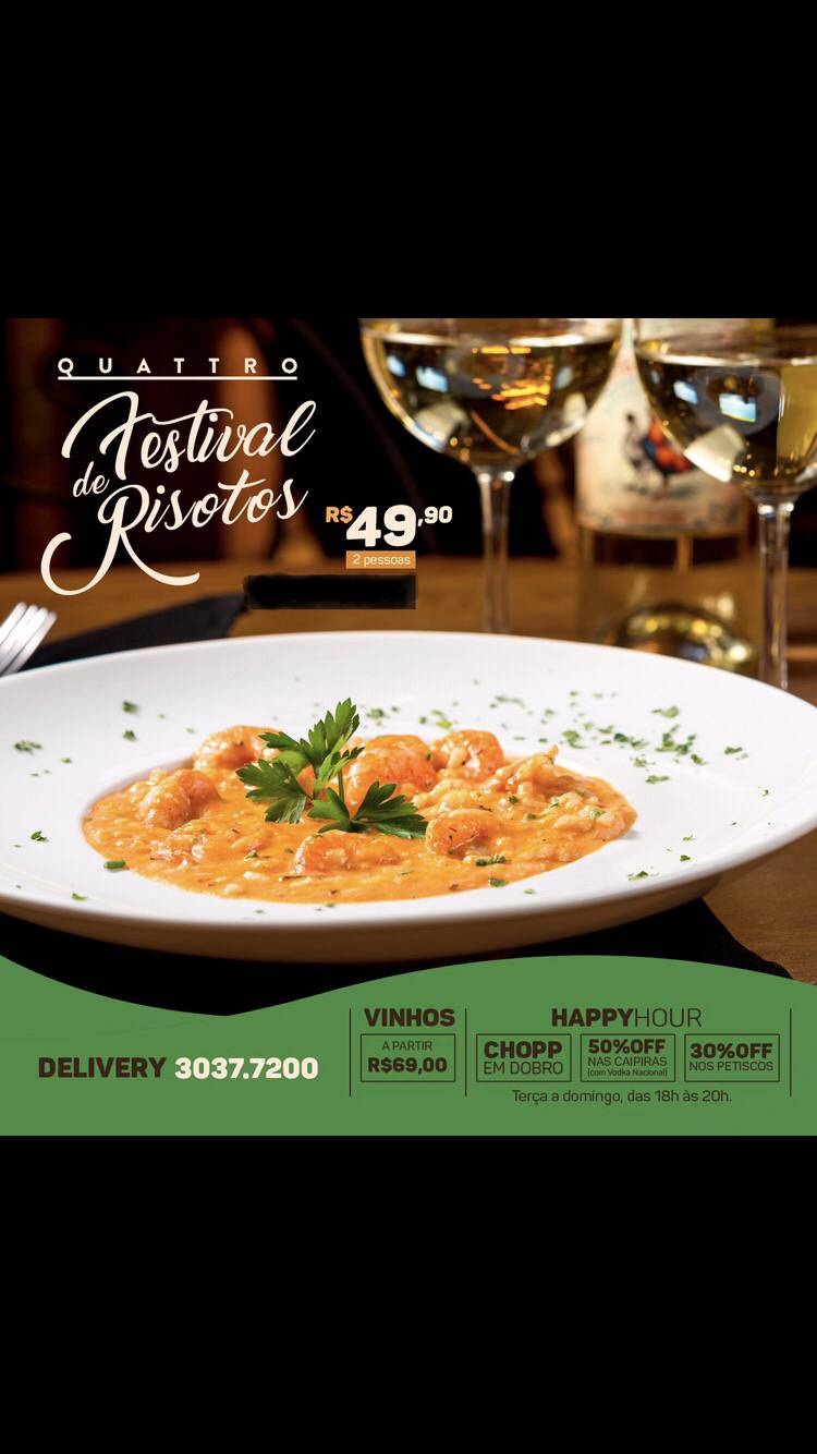Menu em Quattro Pizza Bar, Brasília