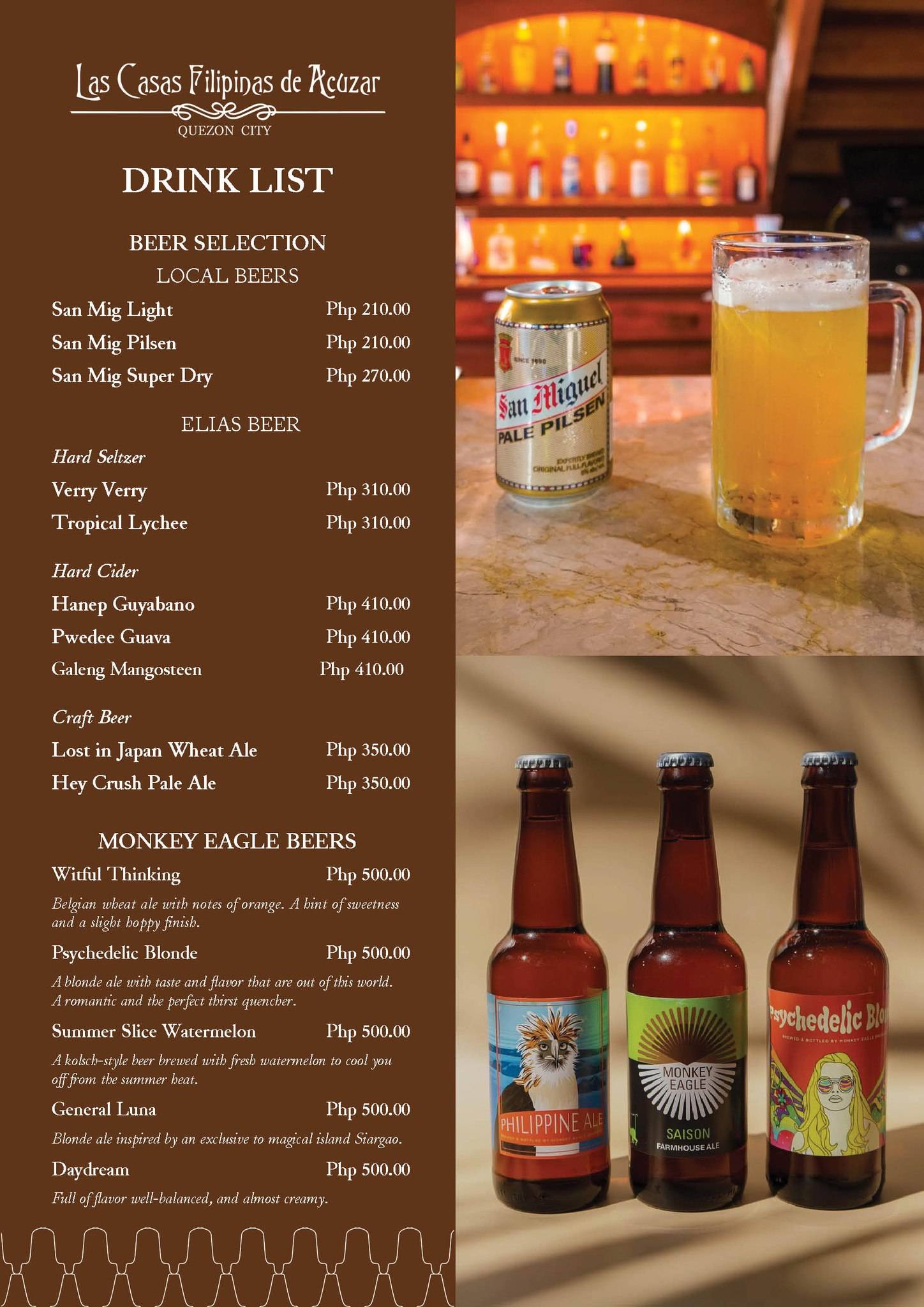 Menu at Las Casas Filipinas de Acuzar Quezon City restaurant, Quezon City
