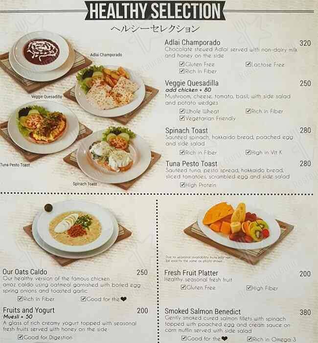 Menu at UCC Park Café Robinsons Magnolia cafe, Quezon City, Robinsons ...