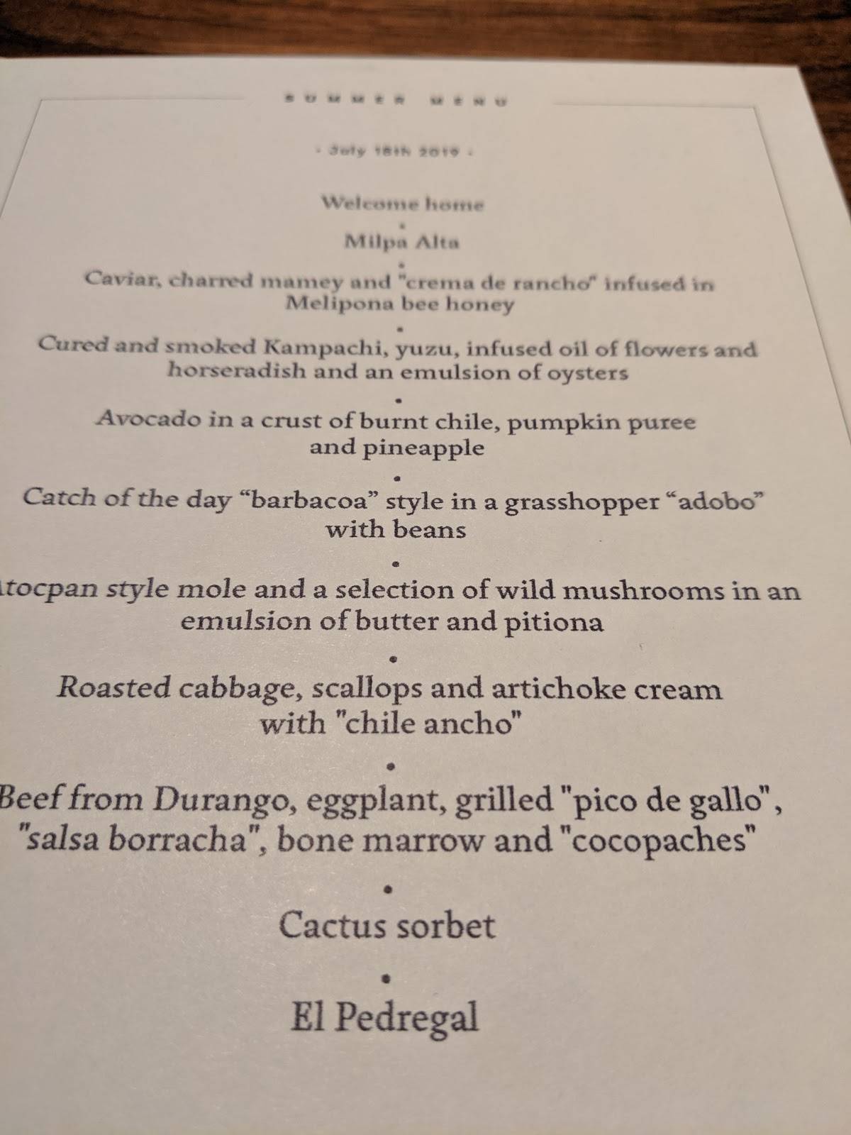 Carta del restaurante Quintonil, Ciudad López Mateos, Newton 55 Col ...