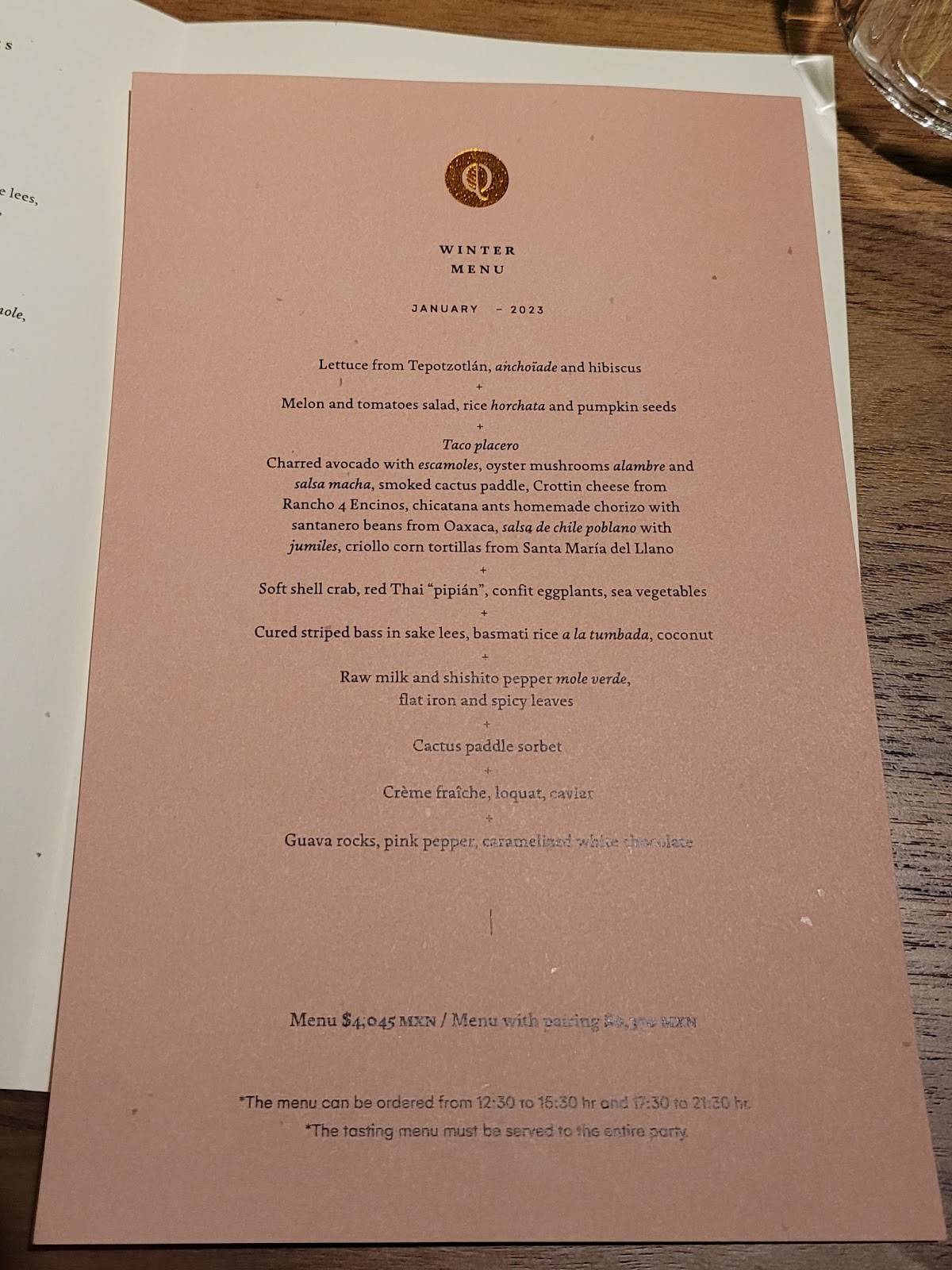 Carta del restaurante Quintonil, Ciudad López Mateos, Newton 55 Col ...