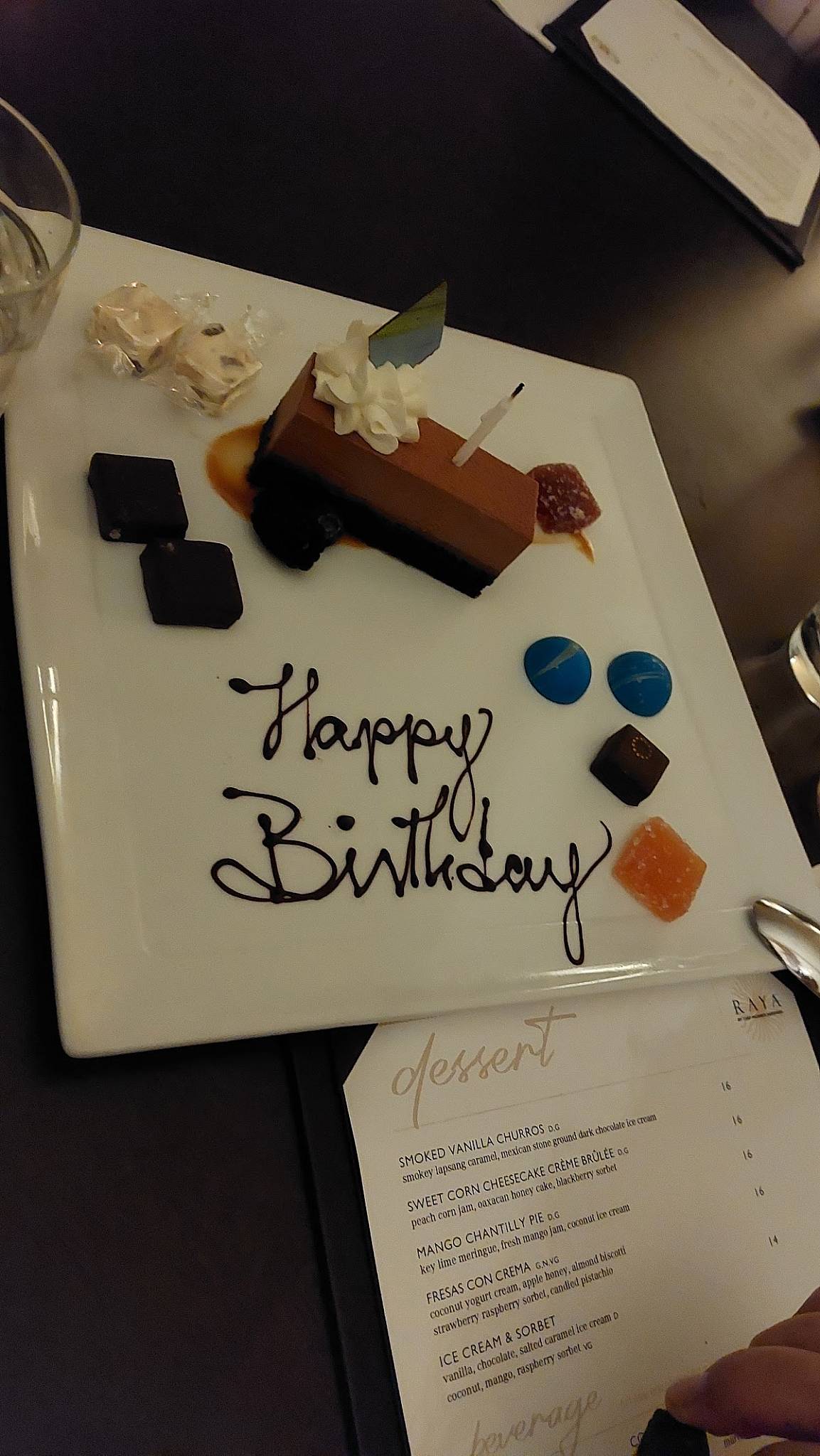 Menu at RAYA restaurant, Dana Point, 1 Ritz Carlton Dr