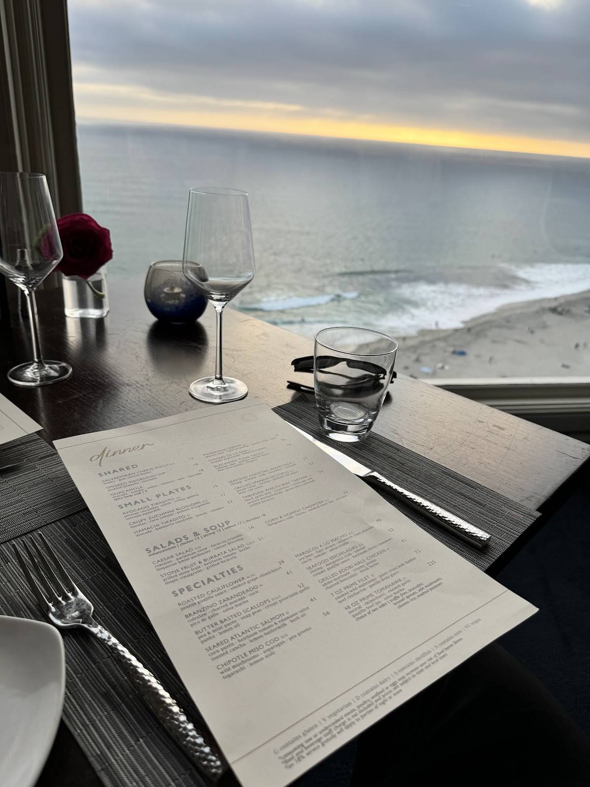 Menu at RAYA restaurant, Dana Point, 1 Ritz Carlton Dr
