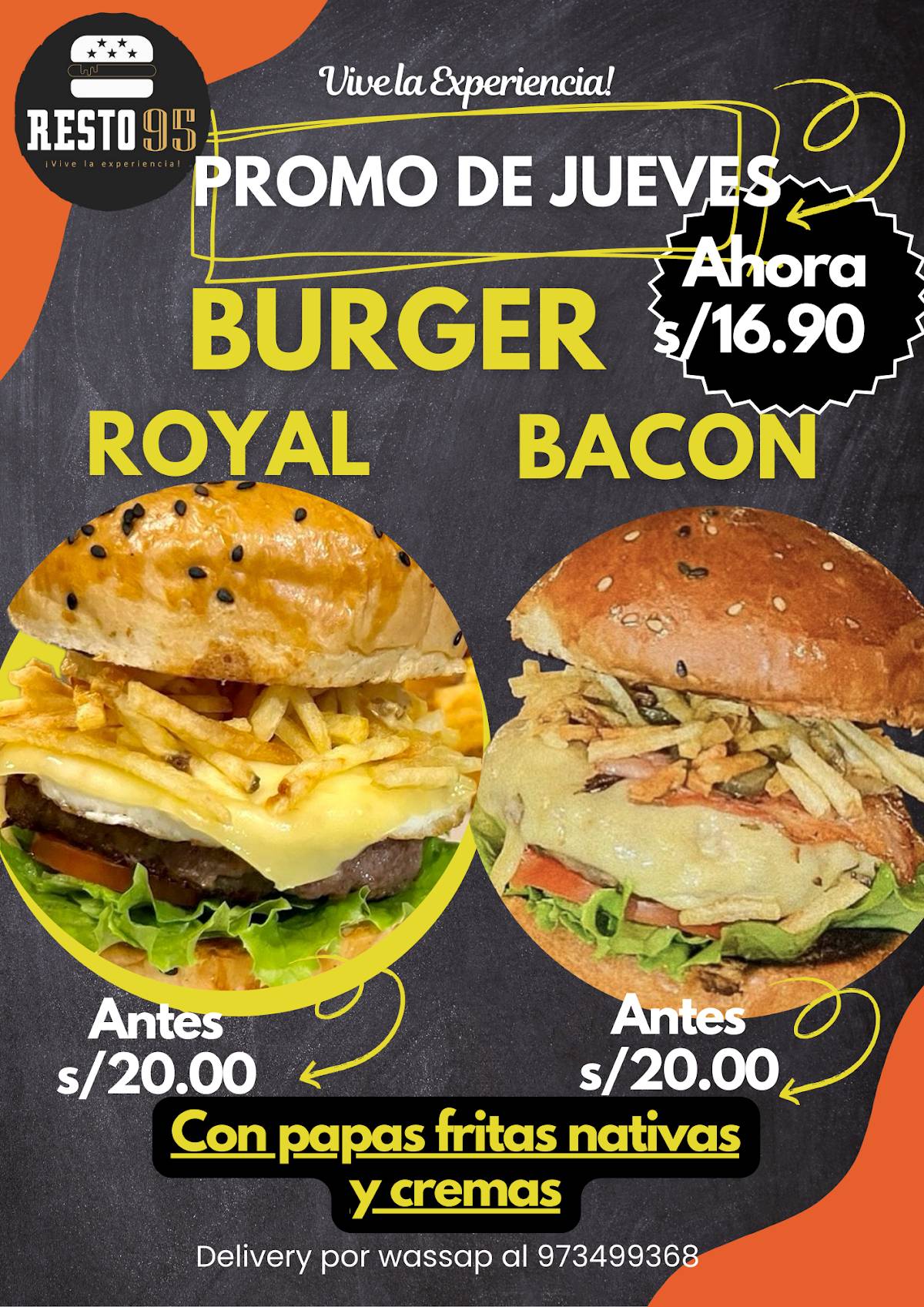 Menu at RESTO 95 restaurant, Chorrillos