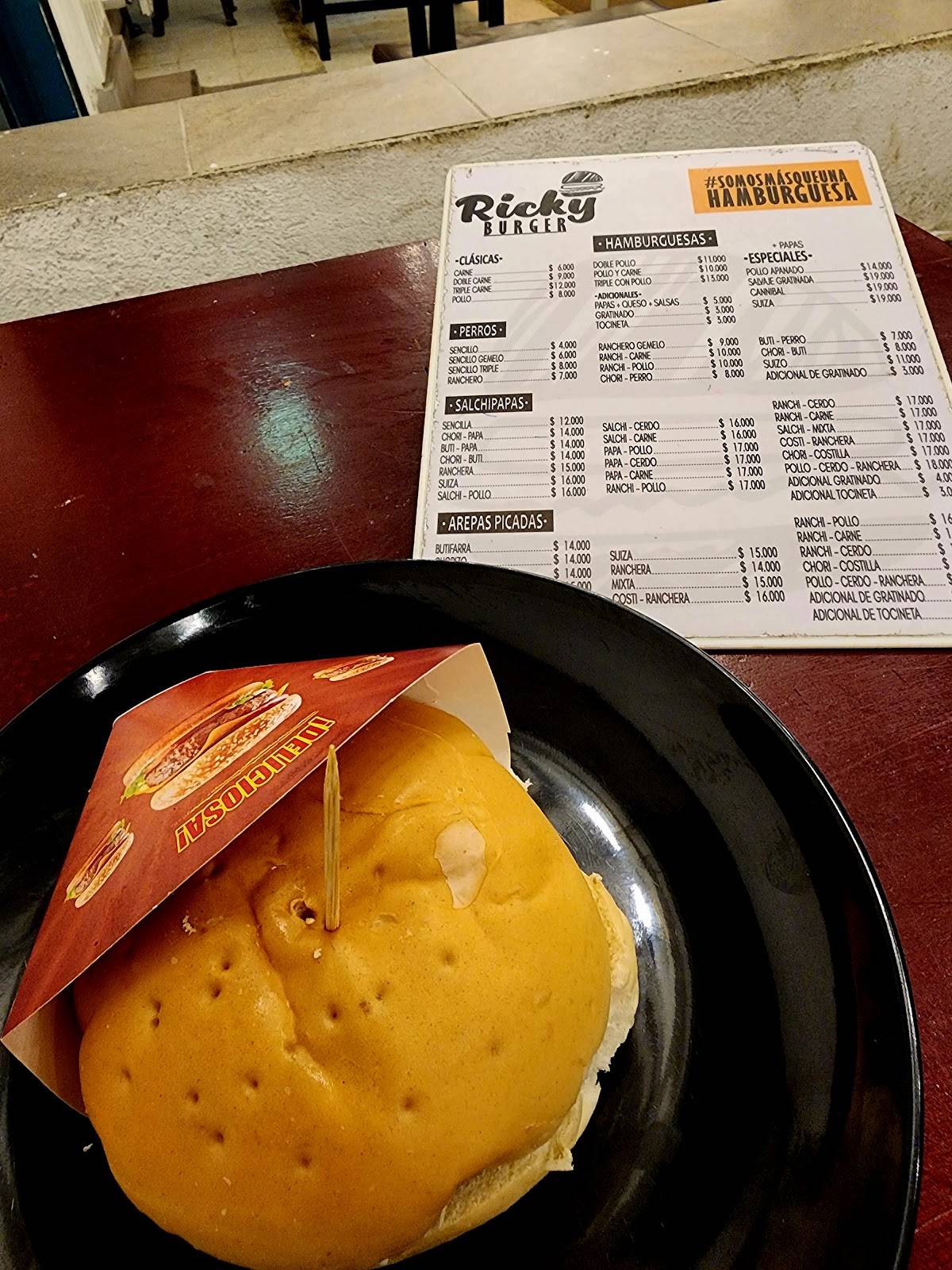Carta del restaurante RICKY BURGER, Colombia