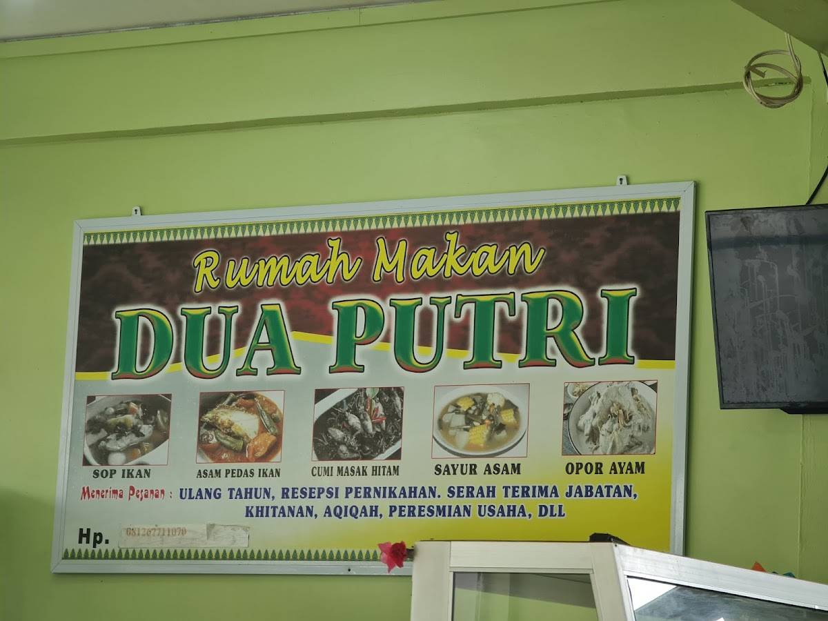 Menu at RM. Dua Putri restaurant, Indonesia, MF74+QP4