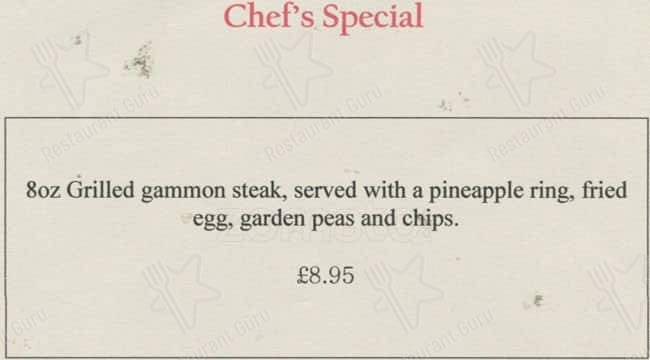 Menu at Rack and Tenter pub & bar, London