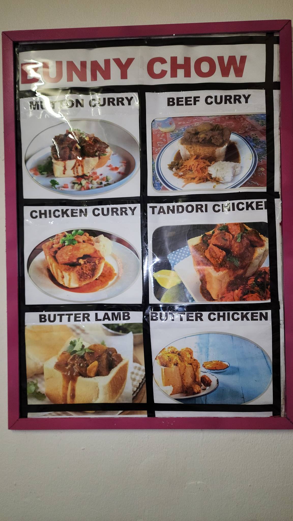 Menu at Raja Indian Restaurant, Pretoria
