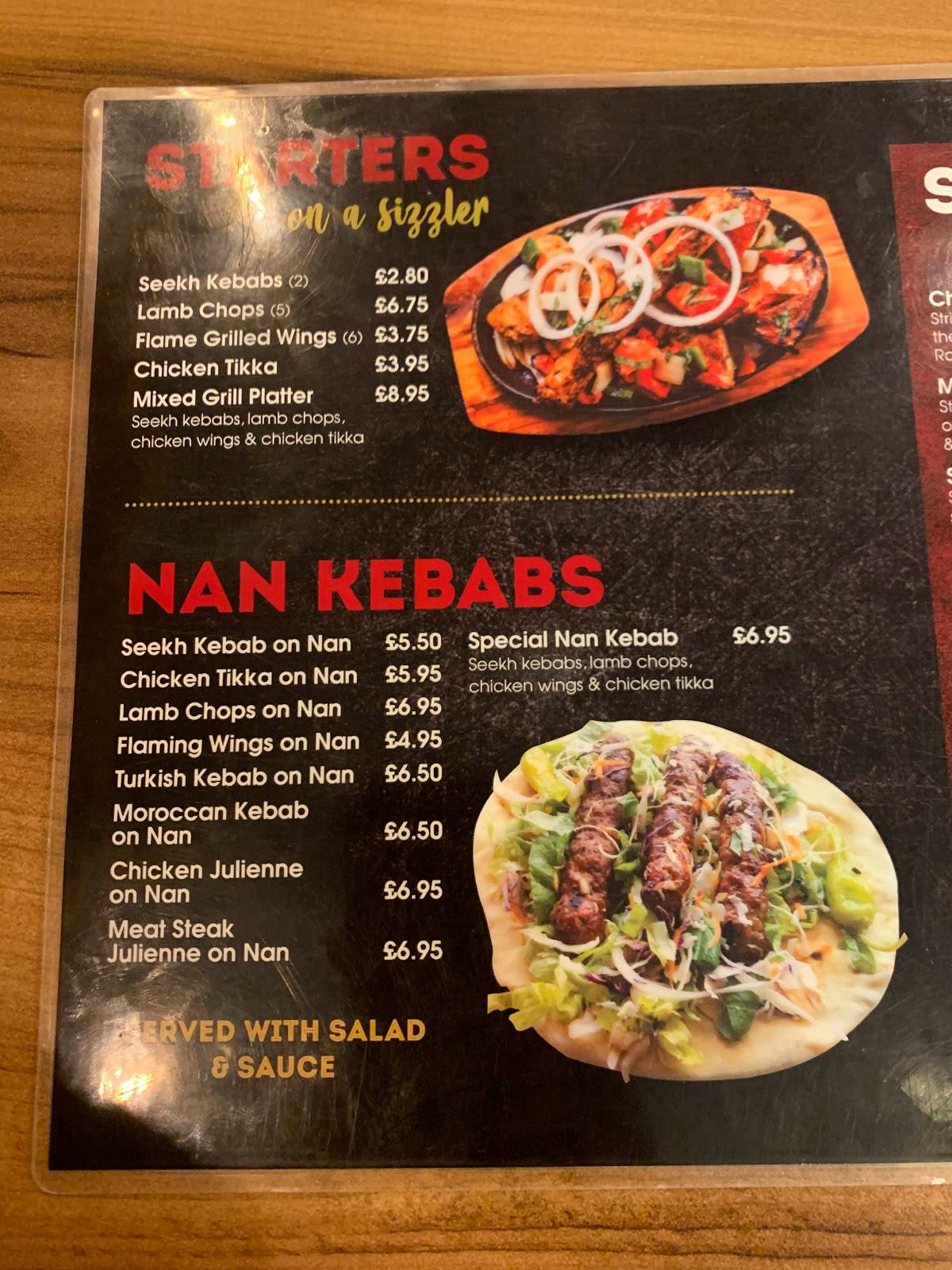 Menu at Raja's Indian Restaurant Leeds, Leeds, 186 Roundhay Rd