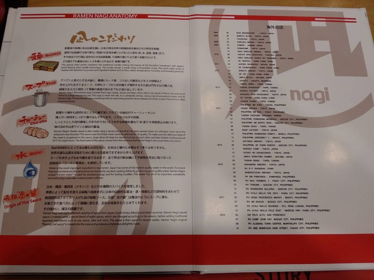 Menu at Ramen Nagi SM Aura restaurant, Taguig, L5 SM Aura Premier 26th ...