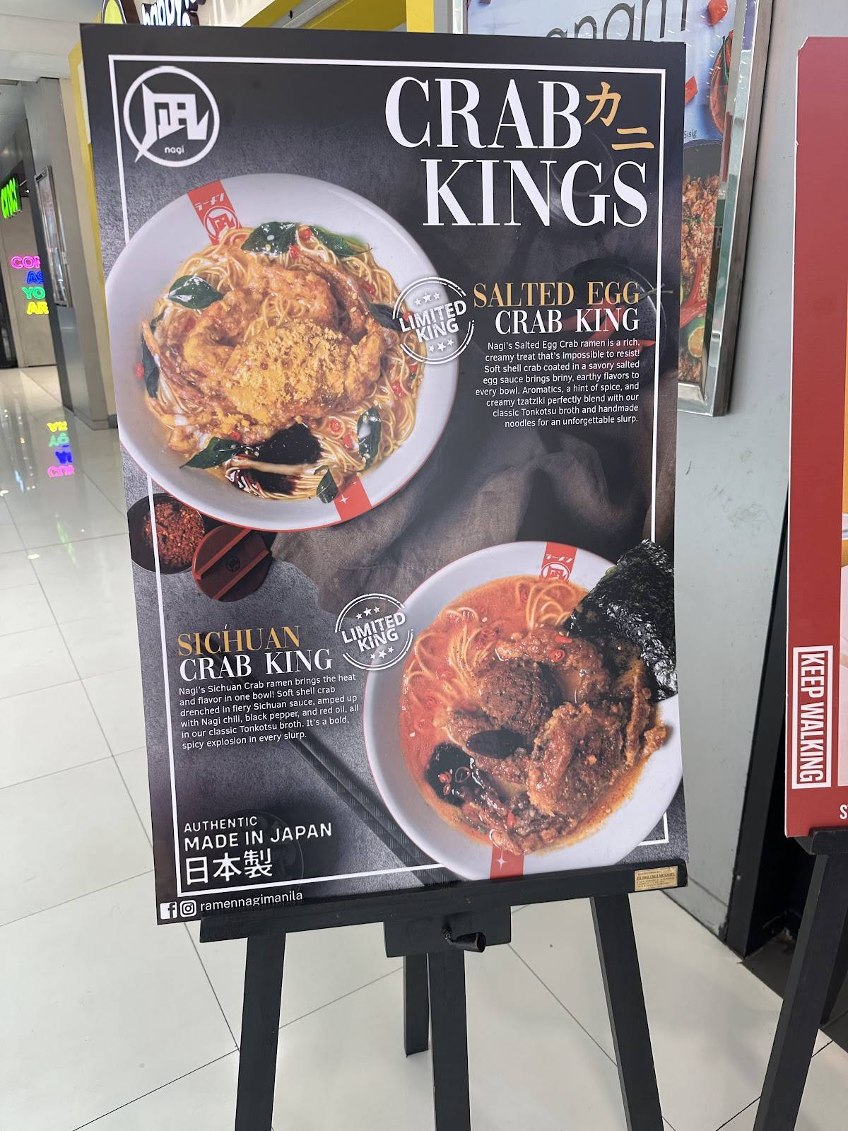 Menu at Ramen Nagi - SM Megamall restaurant, Mandaluyong, 3rd Level