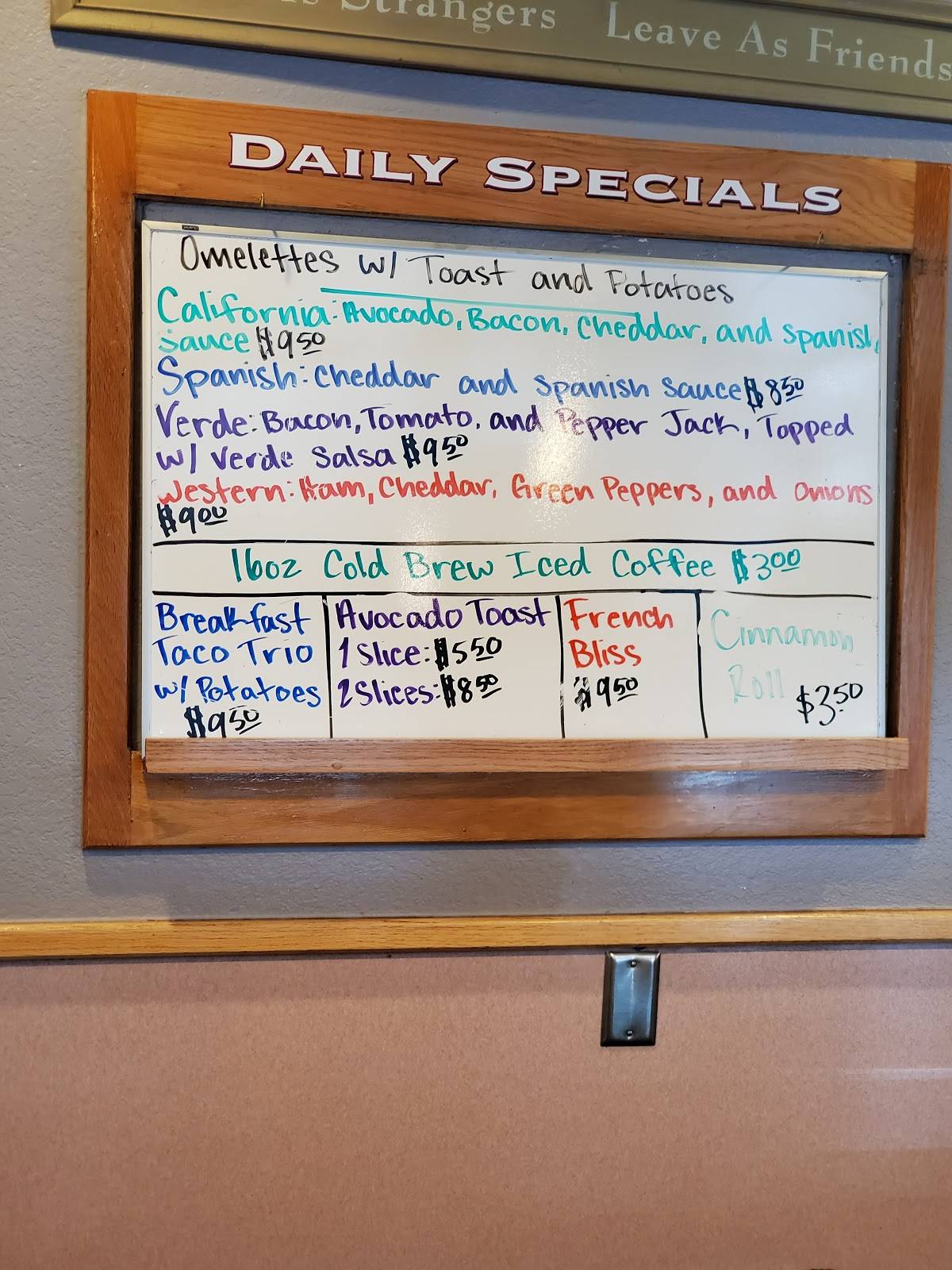 Menu at Randy's Restaurant & Ice Cream, Scottsdale