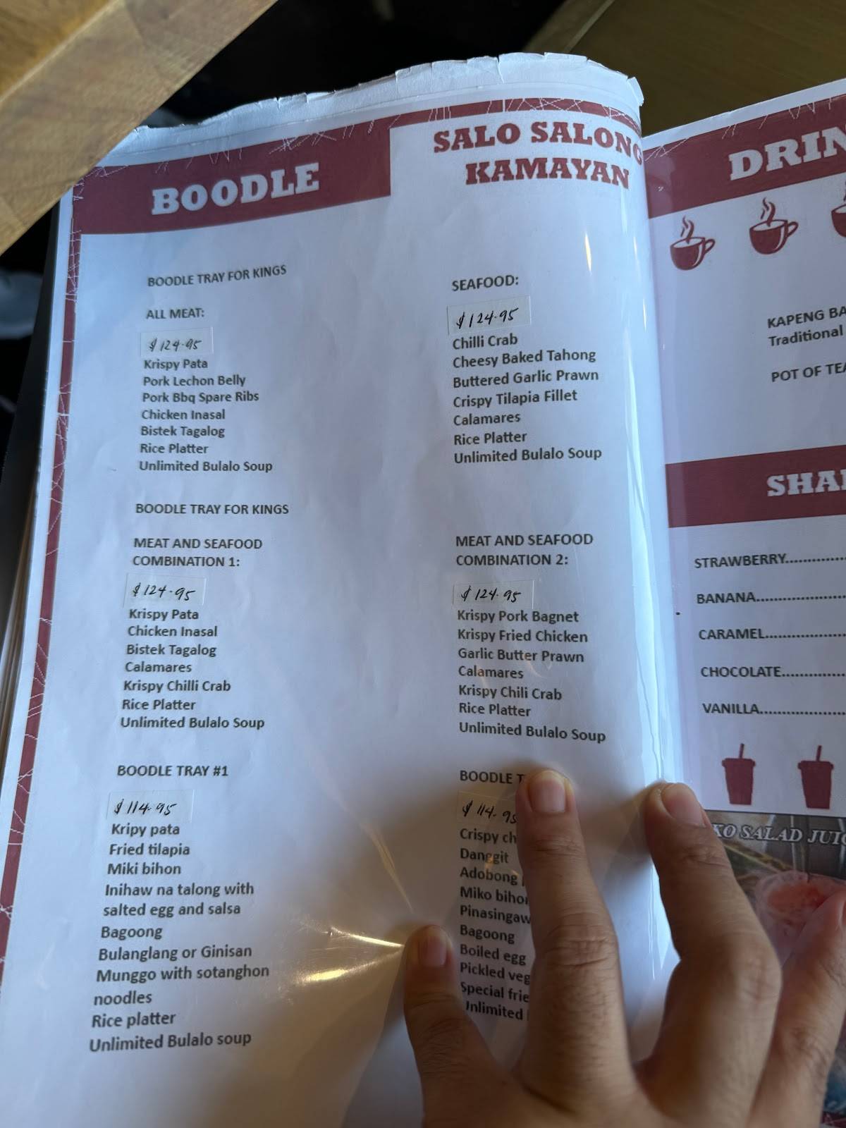 Menu at Ready Eddies Cafe, Cockburn Central, unit 5c/817 Beeliar Dr