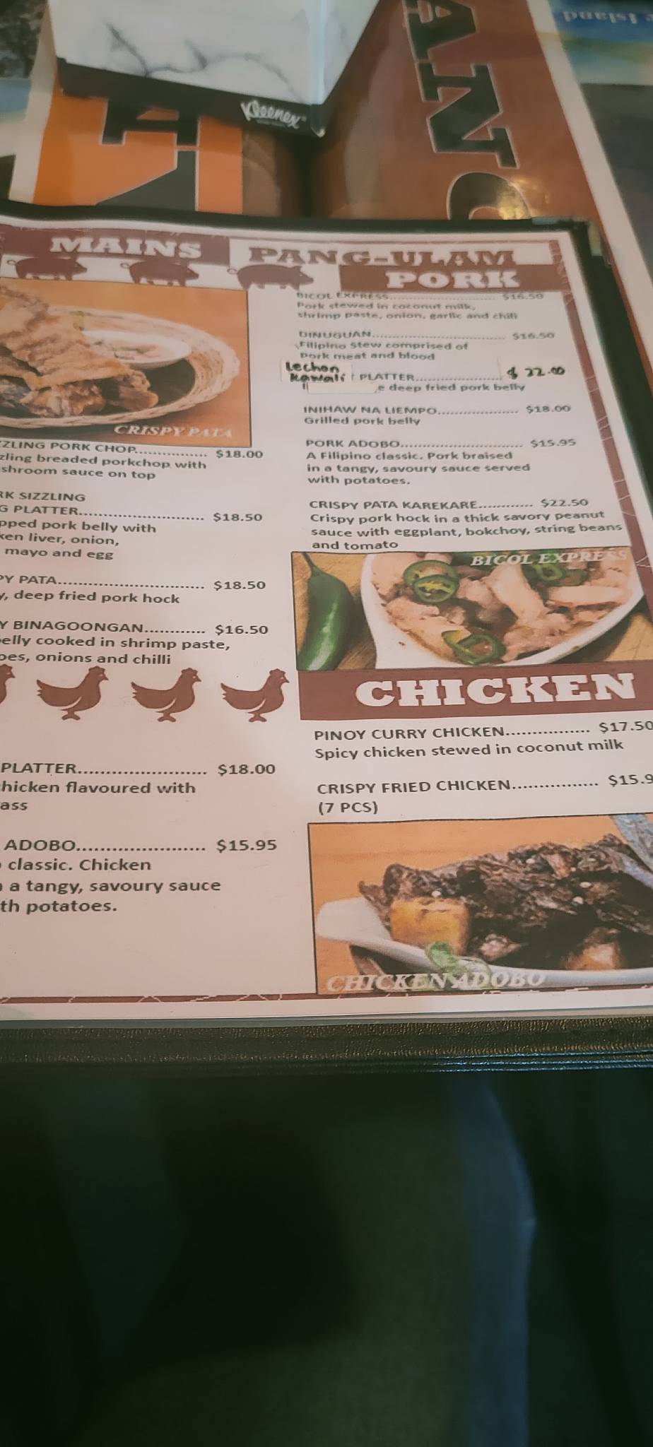 Menu at Ready Eddies Cafe, Cockburn Central