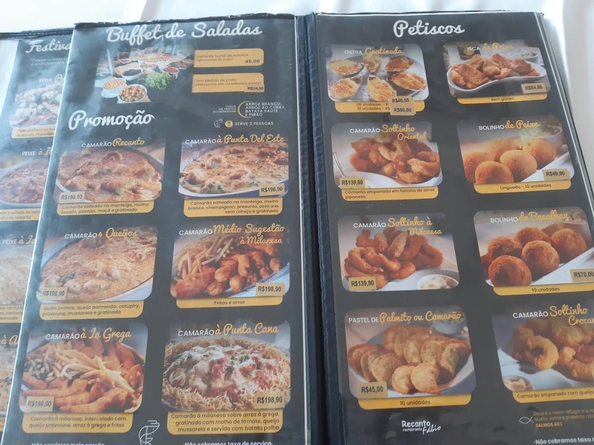 Menu em Recanto Da Sereia Fábio restaurante, Itapema
