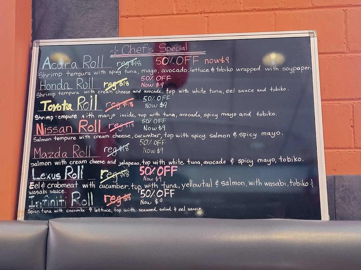 Menu at Red Ginger restaurant, Denver, 550 Broadway Unit E