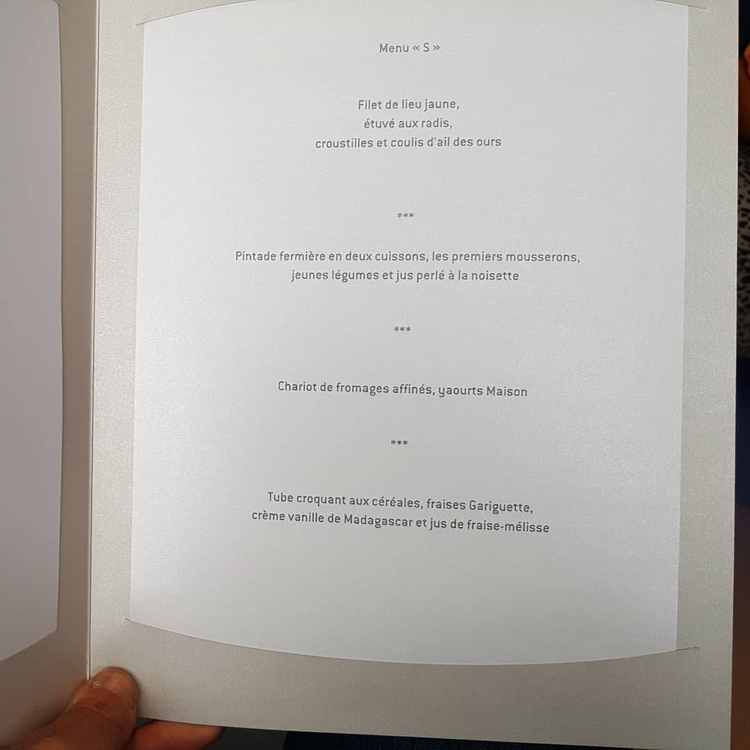 Menu au Relais & Châteaux Serge Vieira restaurant, Chaudes-Aigues, Le ...