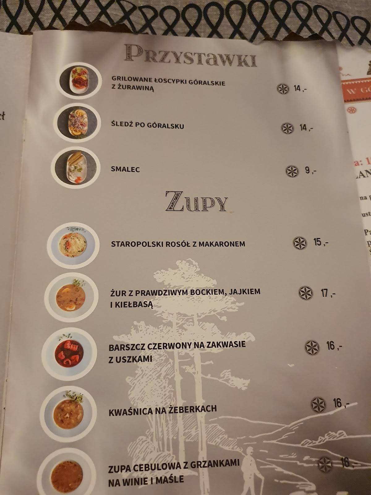 Carta del restaurante Restauracja "Idziemy w Góry" PO REWOLUCJACH MAGDY ...