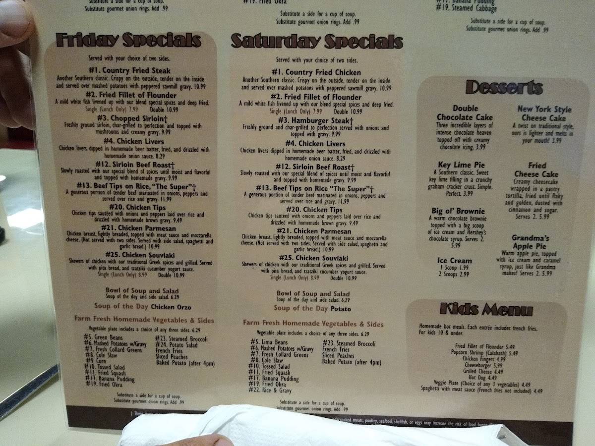 Menu at 200 North Family Restaurant, Locust