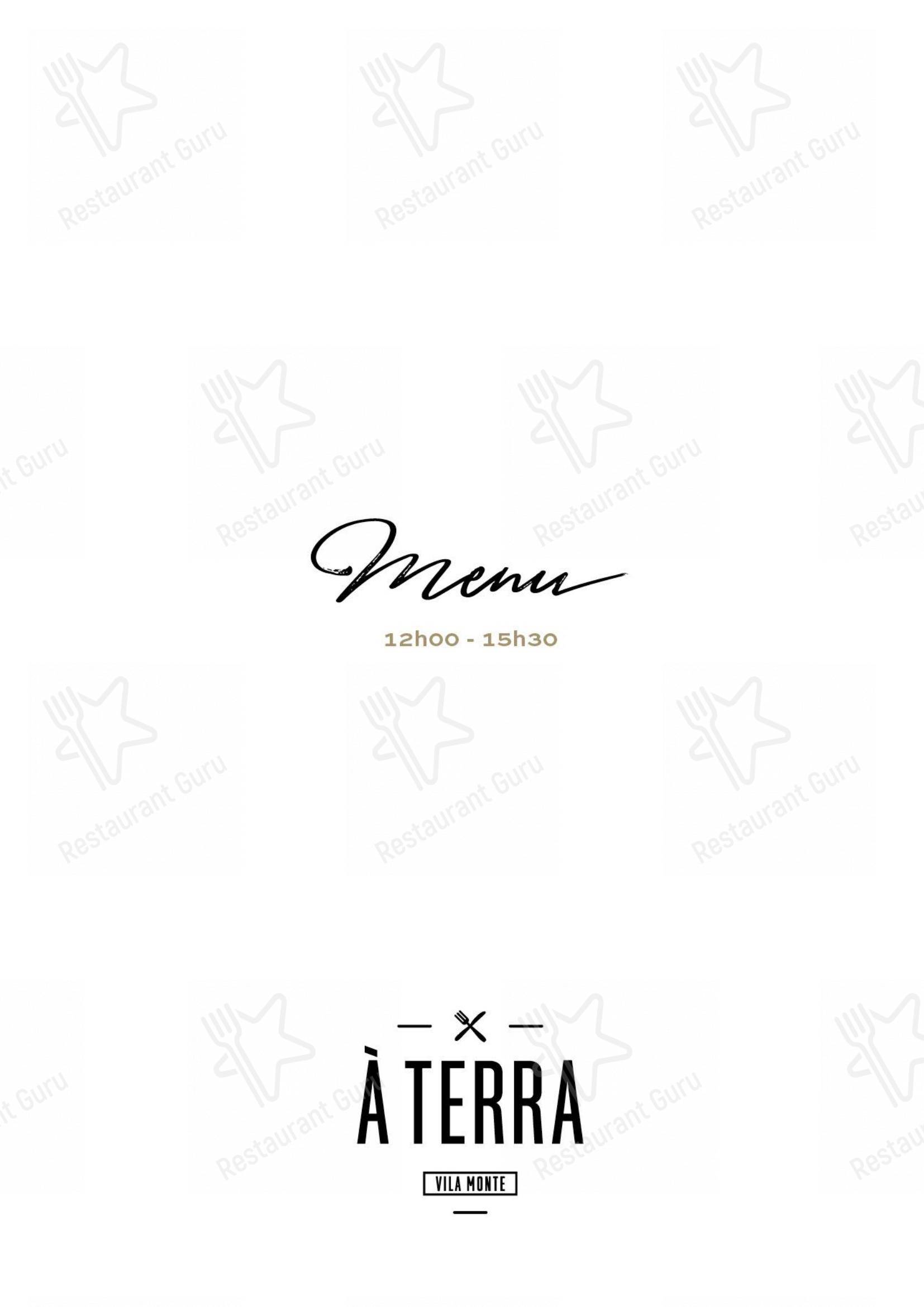 Menu em Restaurant À Terra, Faro