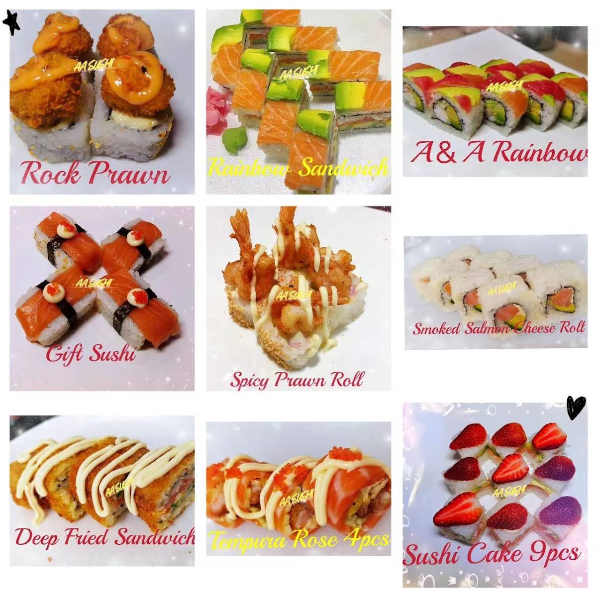 Menu at AA SUSHI Rivonia restaurant, Sandton