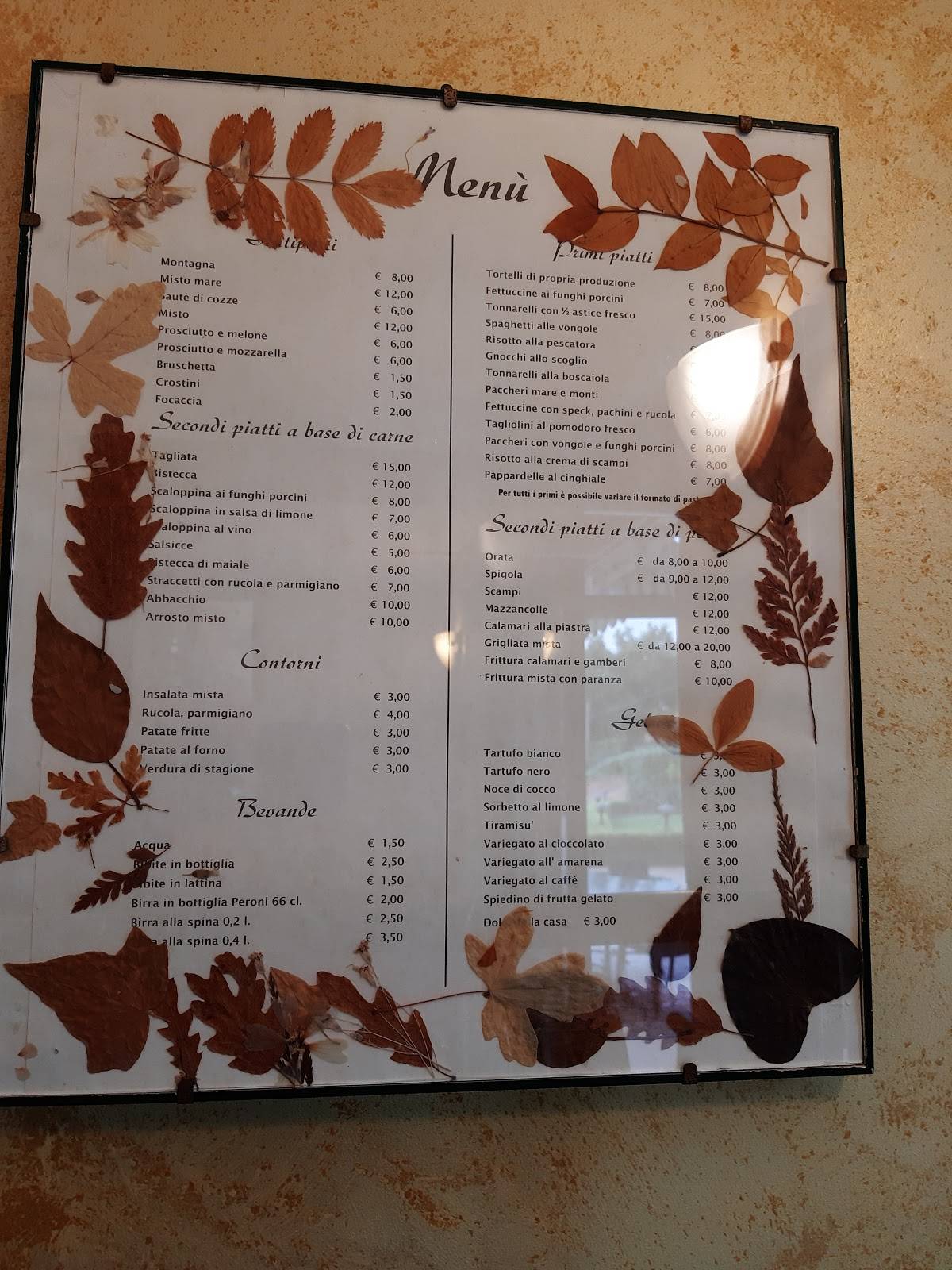 Menu da AL BOSCHETTO ristorante, Priverno