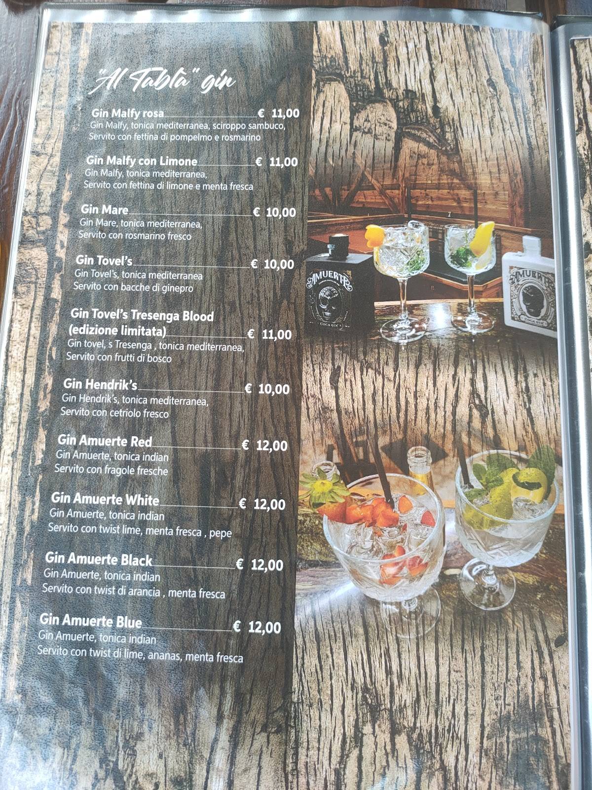 Speisekarte von Al Tablà Pinzolo restaurant, Pinzol